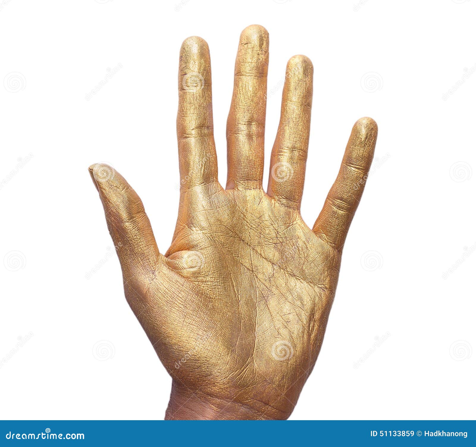 Golden hand stock image. Image of finger, palm, male - 51133859