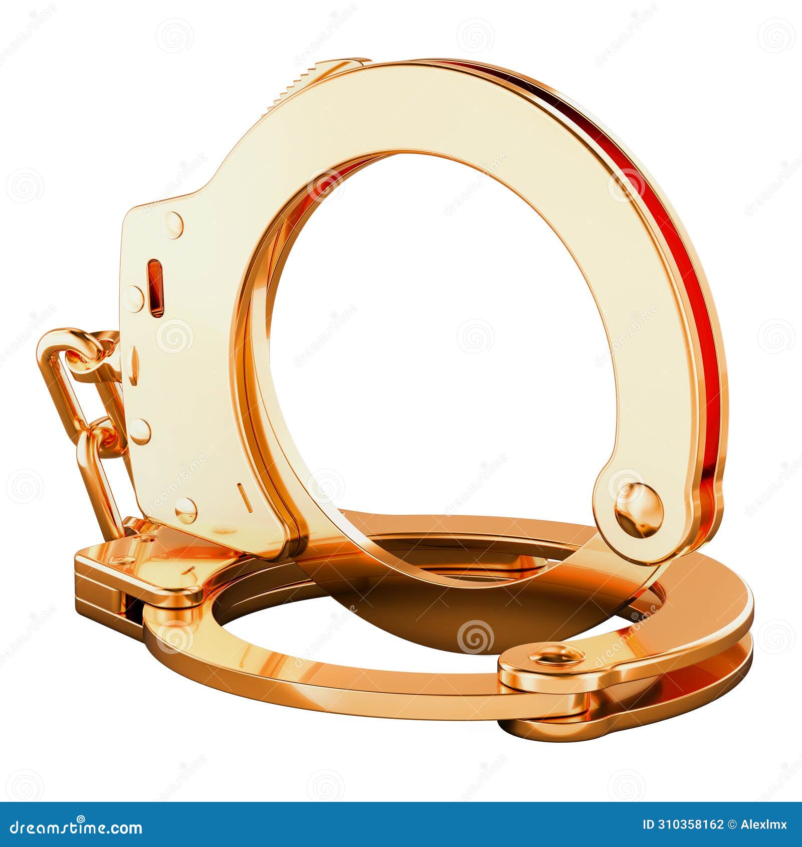 Golden Handcuff In Golden Frame Cartoon Vector | CartoonDealer.com ...