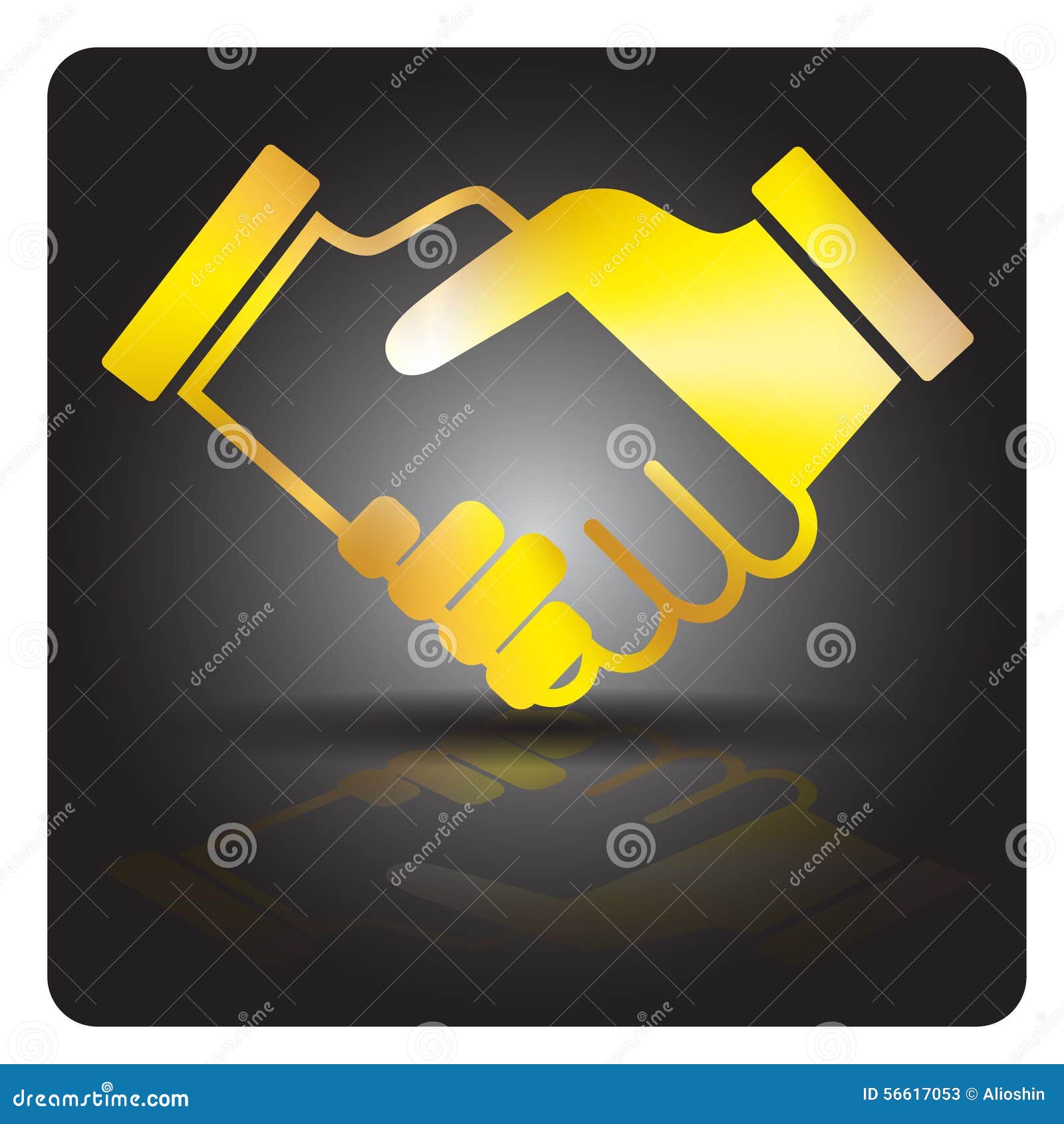 Golden Handshake Icon. Trendy Flat Vector Golden Handshake Icon ...