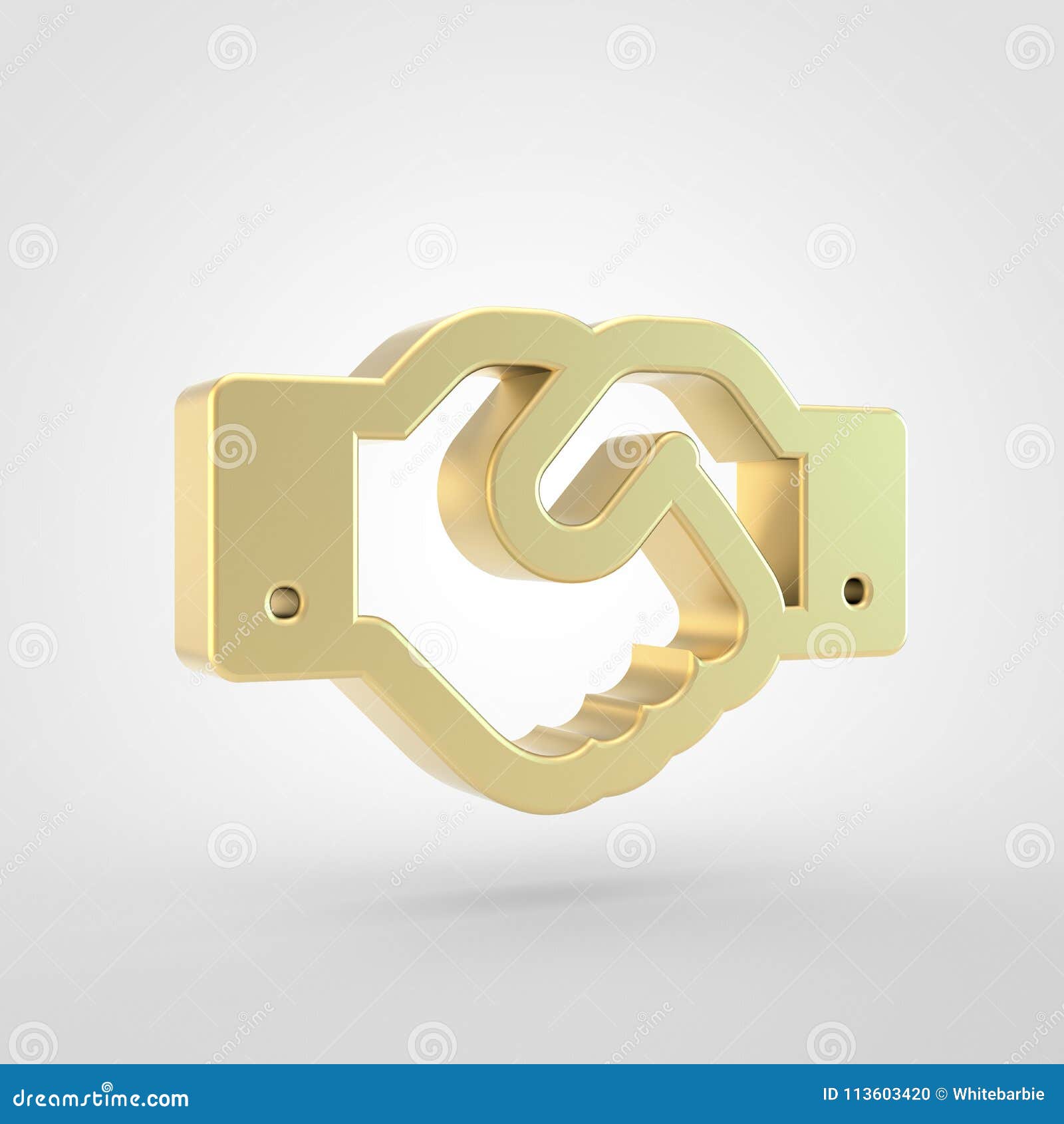 Golden Handshake Icon. Trendy Flat Vector Golden Handshake Icon ...
