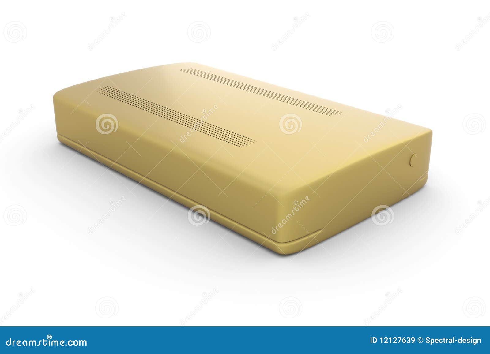 Golden Hard Drive stock illustration. Illustration of information ...