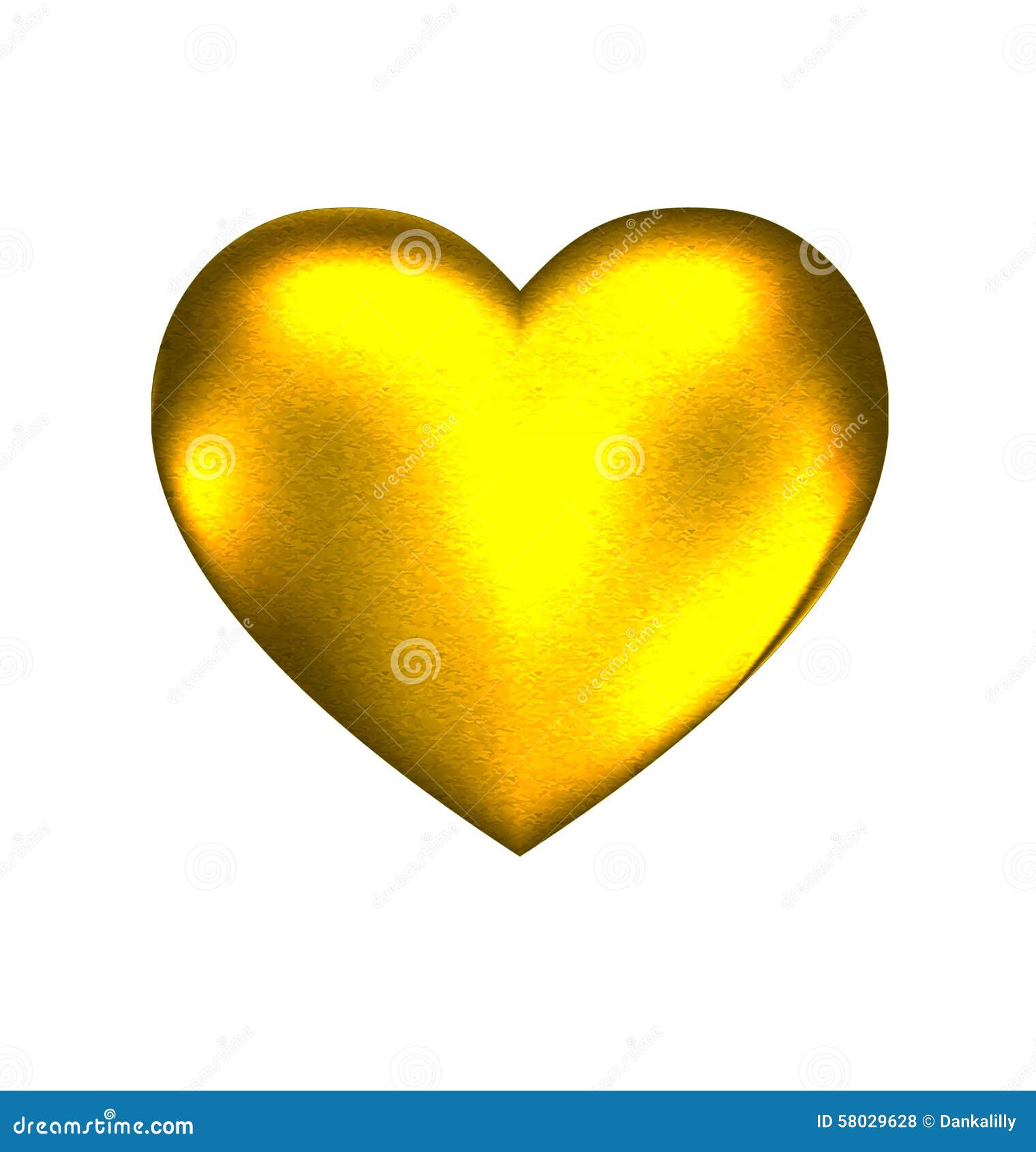 Golden hard heart stock vector. Illustration of hard - 58029628