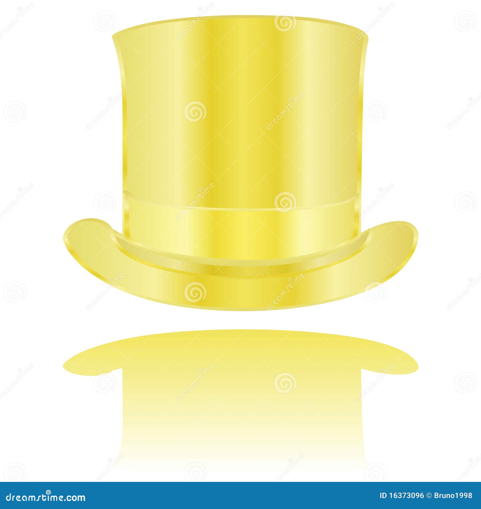 Golden hat stock vector. Illustration of fashion, metallic - 16373096