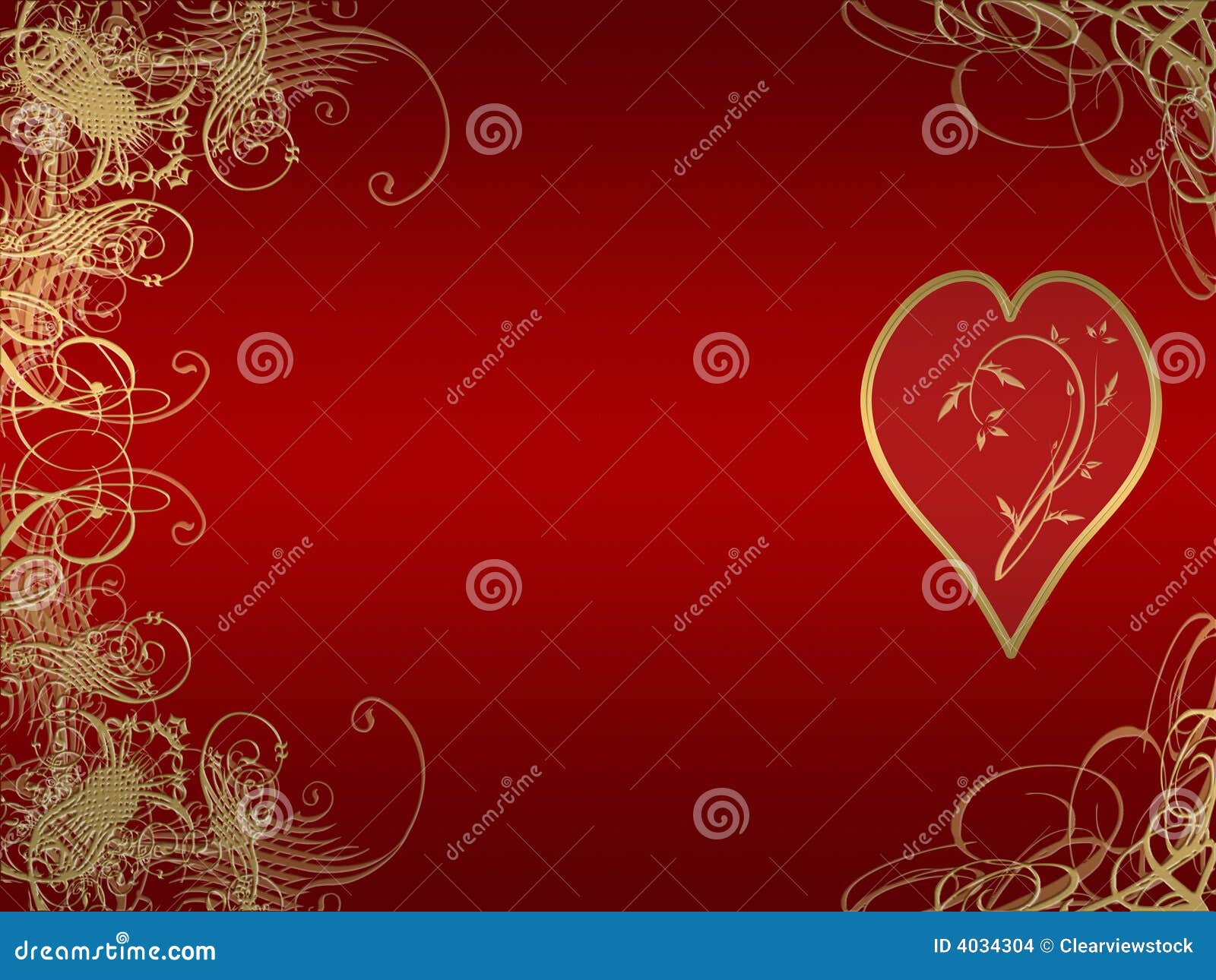 Golden Heart Arabesque Design Stock Vector - Illustration of artistic ...