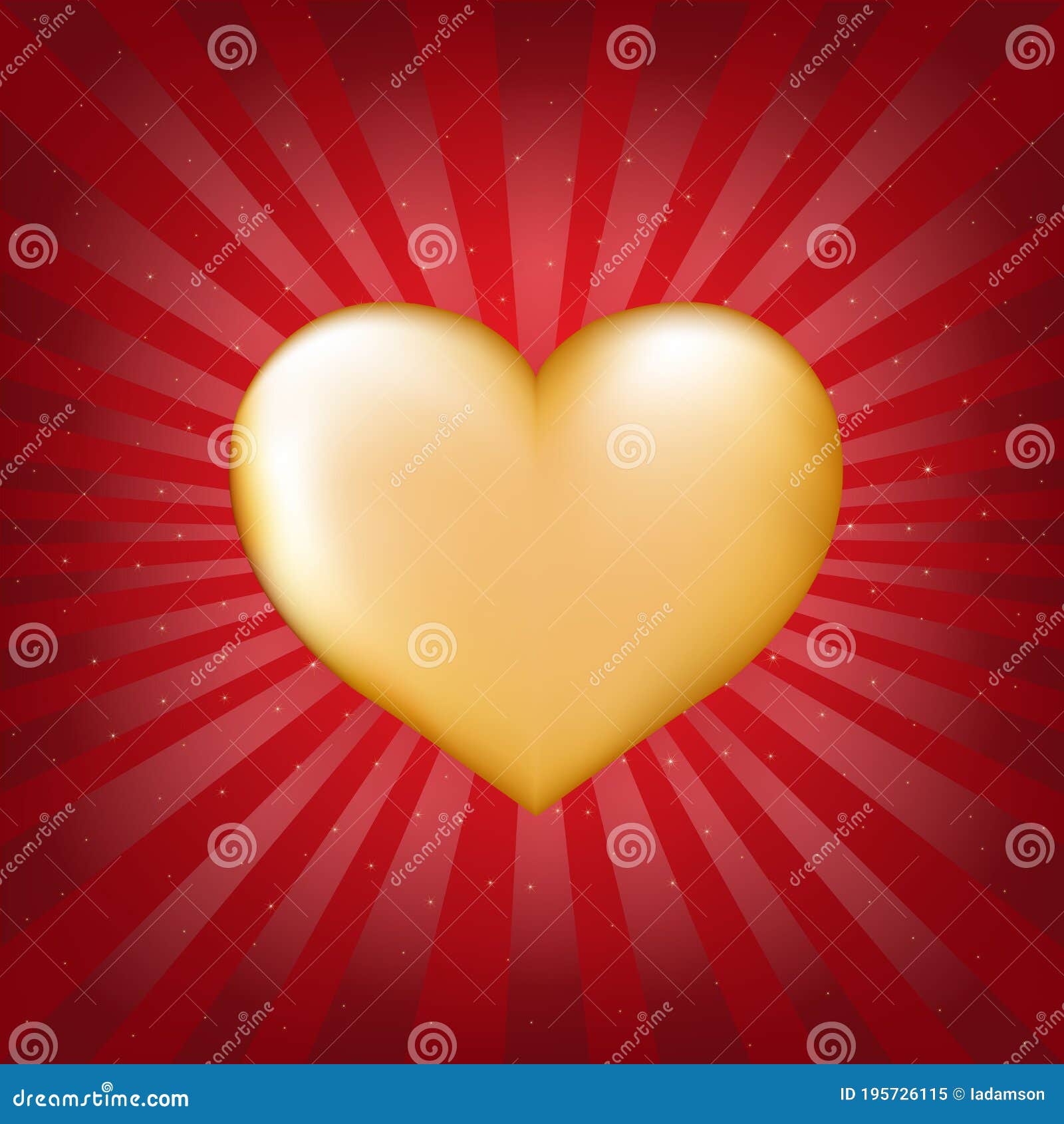Red Heart With Sunburst Stock Photo | CartoonDealer.com #6403728