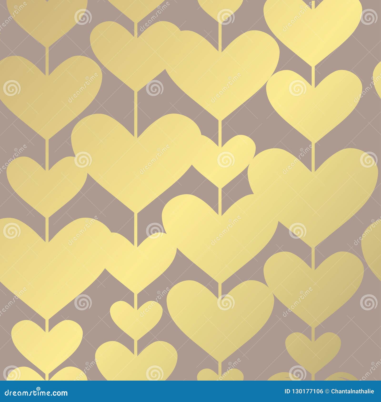Golden hearts pattern stock vector. Illustration of gold - 130177106