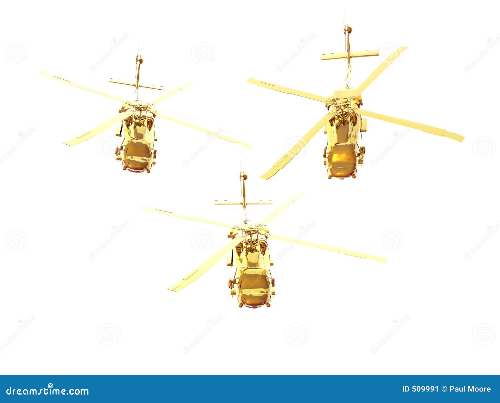 Golden Helicopters stock illustration. Illustration of black - 509991