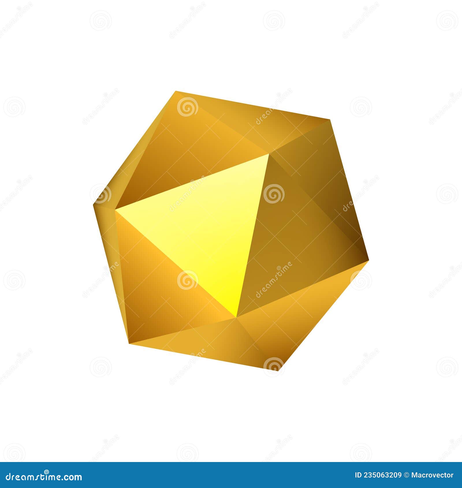 Golden Heptagon Realistic Composition Stock Vector - Illustration of ...