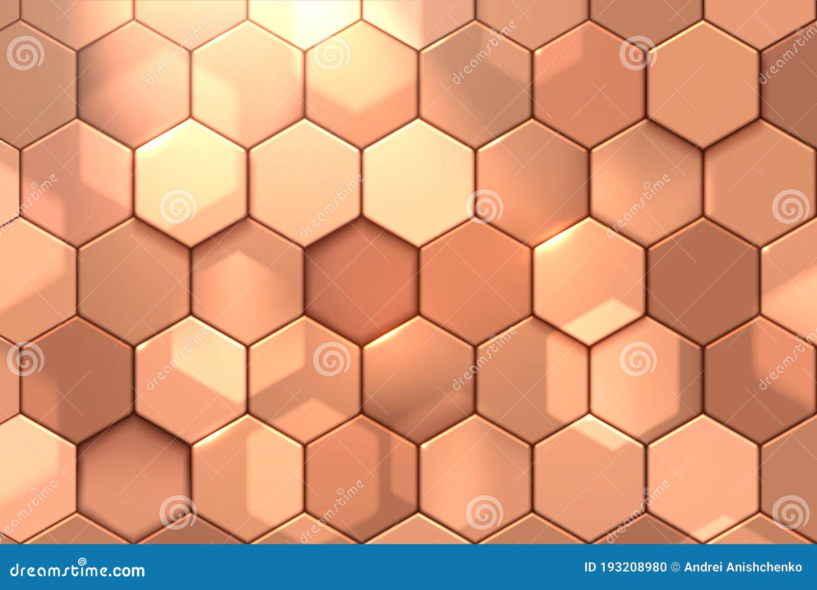 Golden Hexagon Background with Light and Glow Effect Stock Vector ...