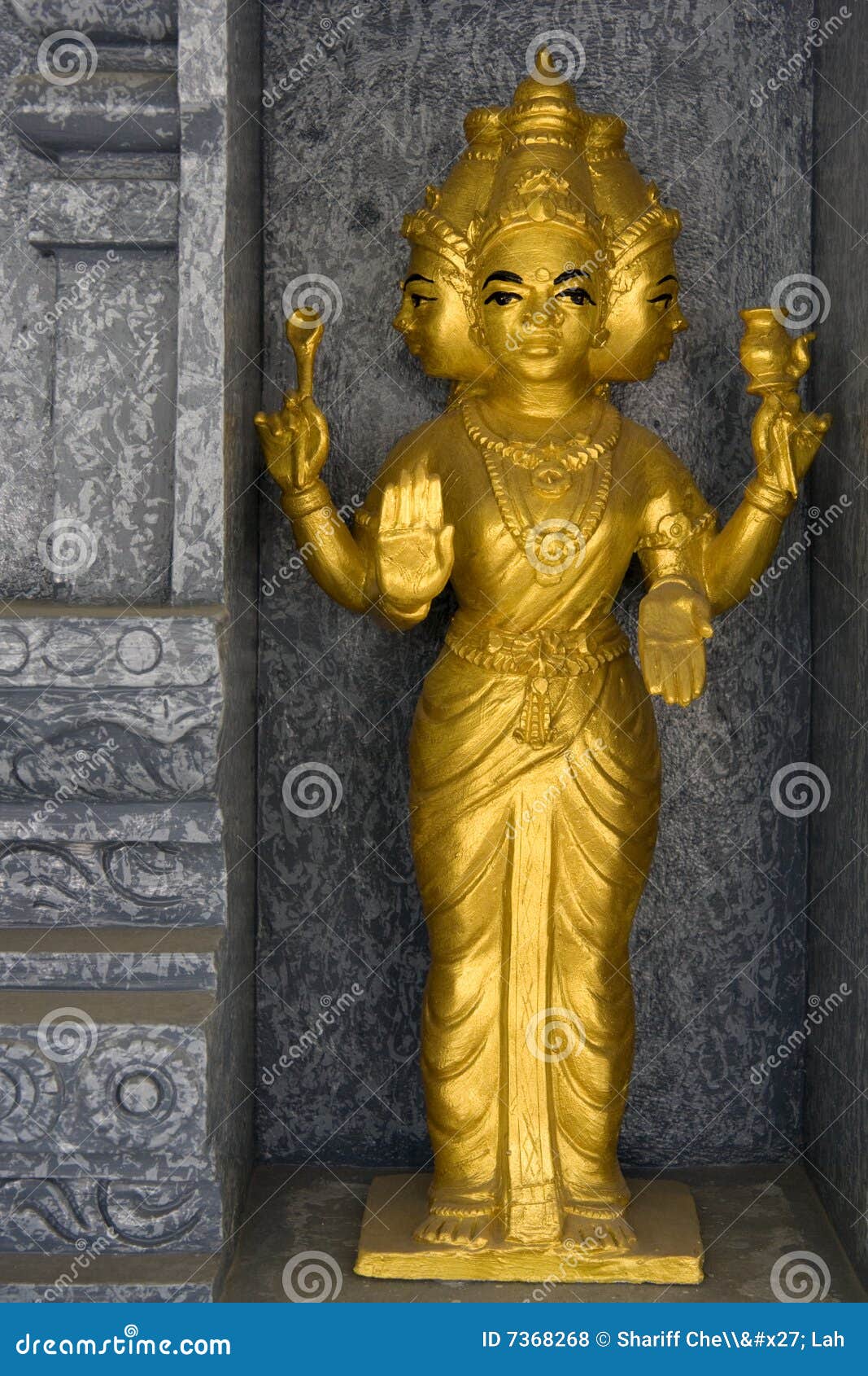 Golden Hindu Deity stock photo. Image of deities, gods - 7368268