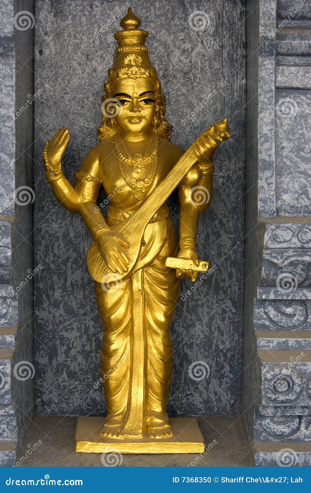 Golden Hindu Deity stock photo. Image of deities, statue - 7368350