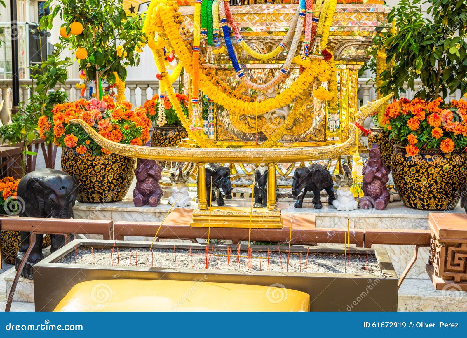 Golden Hindu shrine stock image. Image of ornate, monument - 61672919