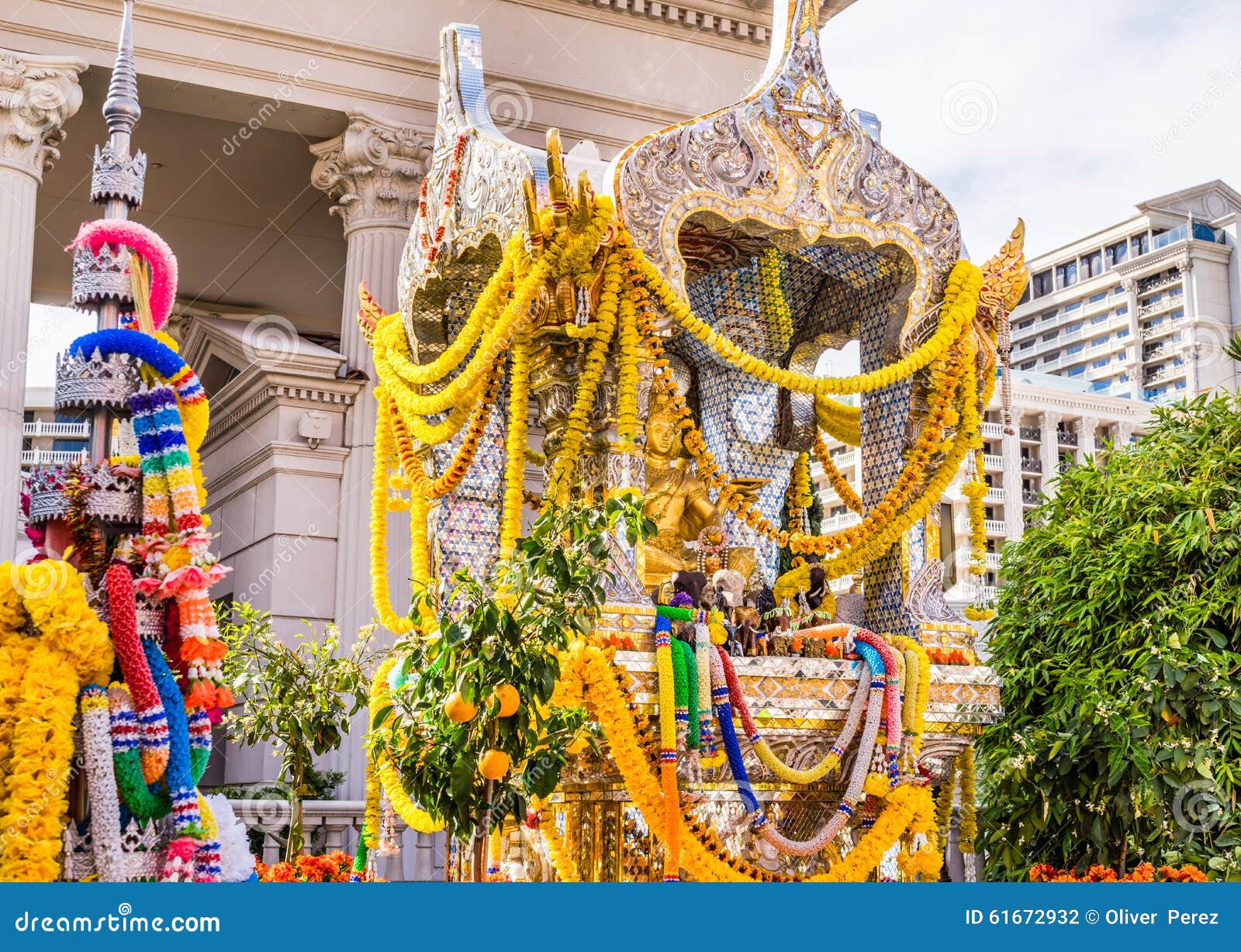 Golden Hindu shrine stock photo. Image of decorated, asian - 61672932