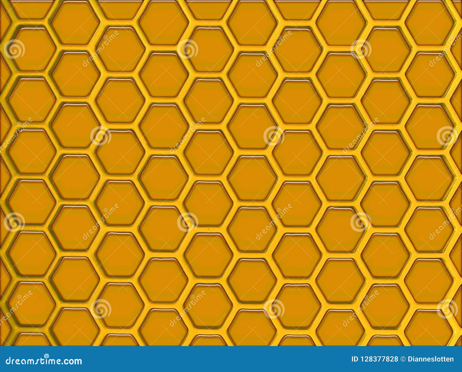 Golden Honeycomb Art Forming a Hexagonal Geometric Pattern Stock ...