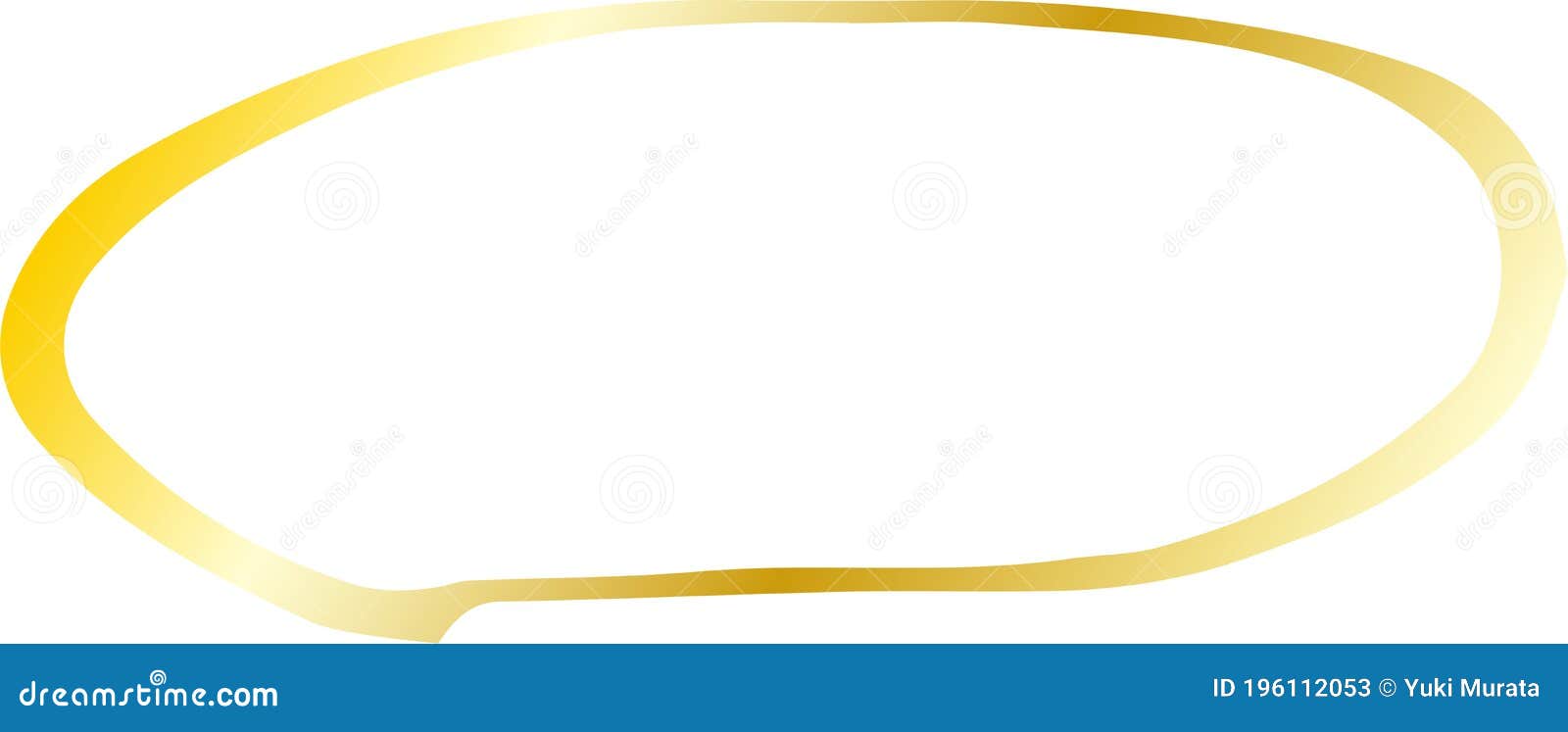 Golden Horizontal Oval Illustration Stock Vector - Illustration of ...