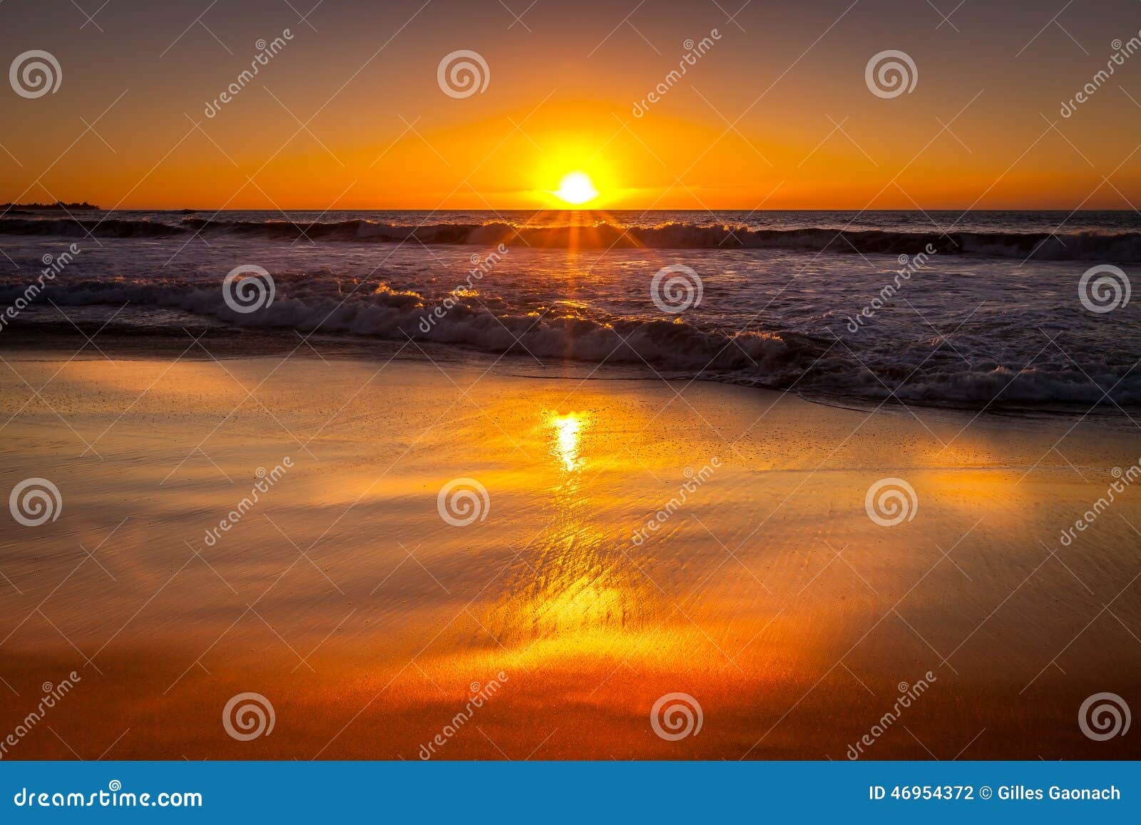 Golden hour on the beach stock photo. Image of gradient - 46954372