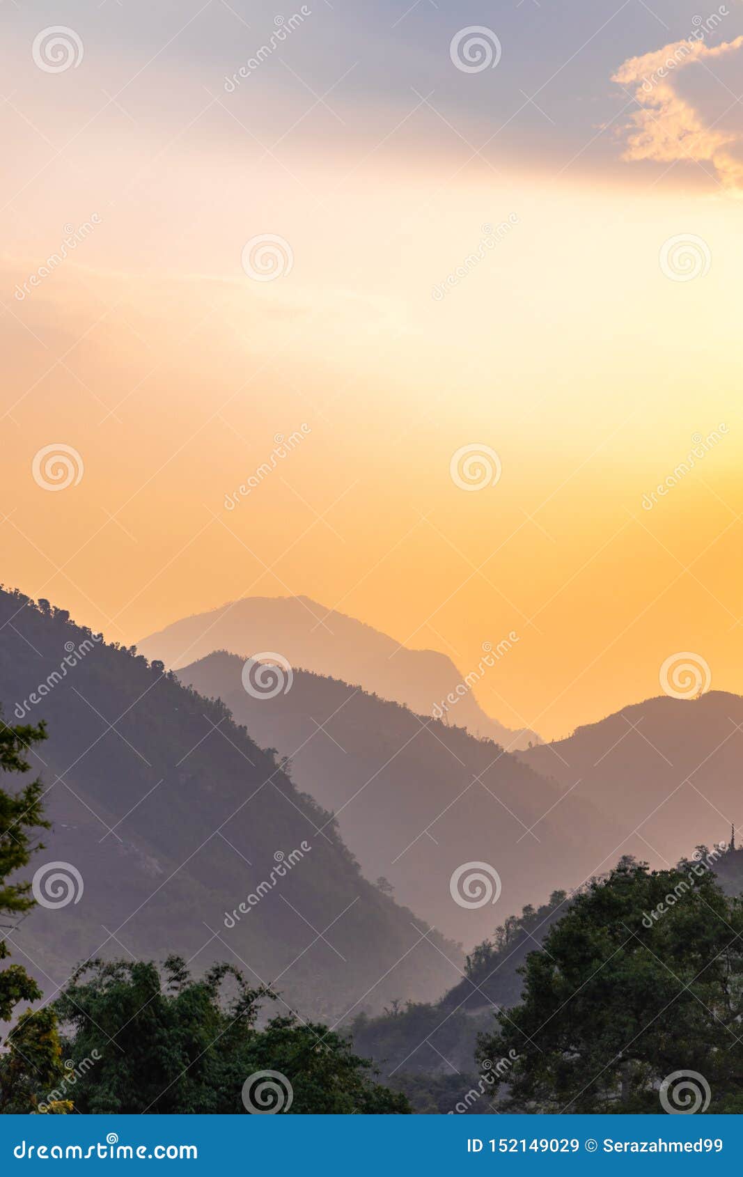 Golden Hour in the Mountains. Stock Image - Image of cloud, sunlight ...