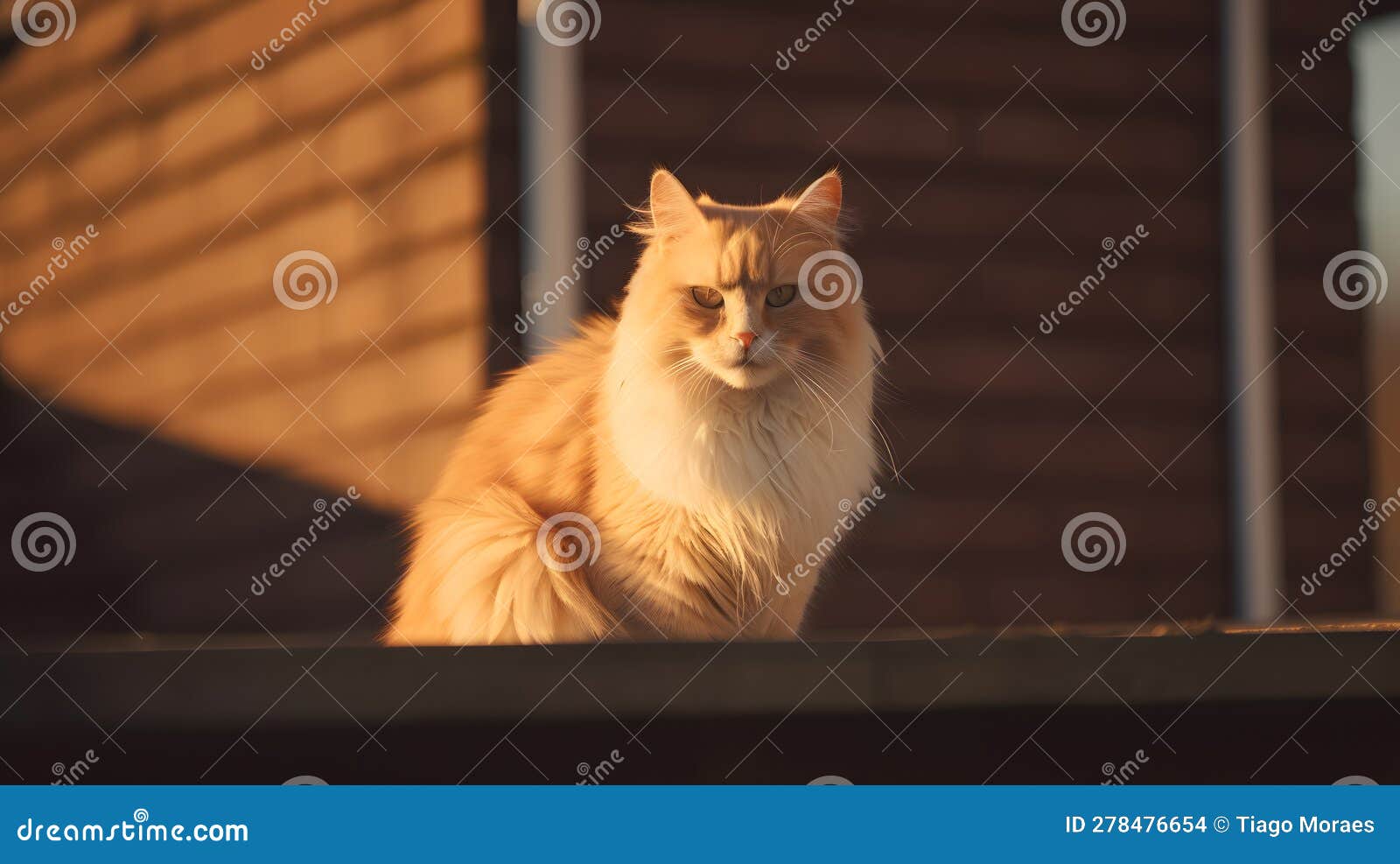 Golden Hour S Magic Captured: a Mesmerizing Cat Portrait Stock ...