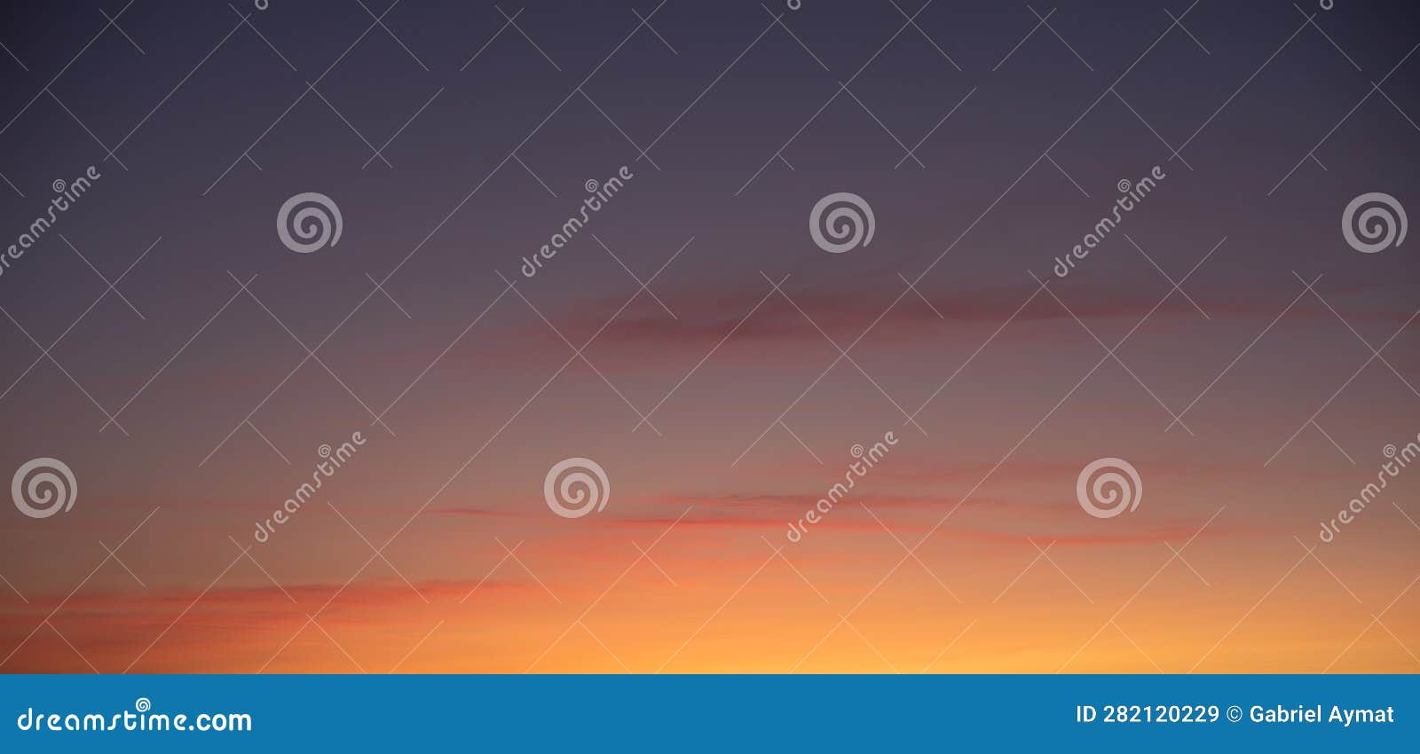 Golden Hour Sky with Soft Clouds Stock Image - Image of panorama ...
