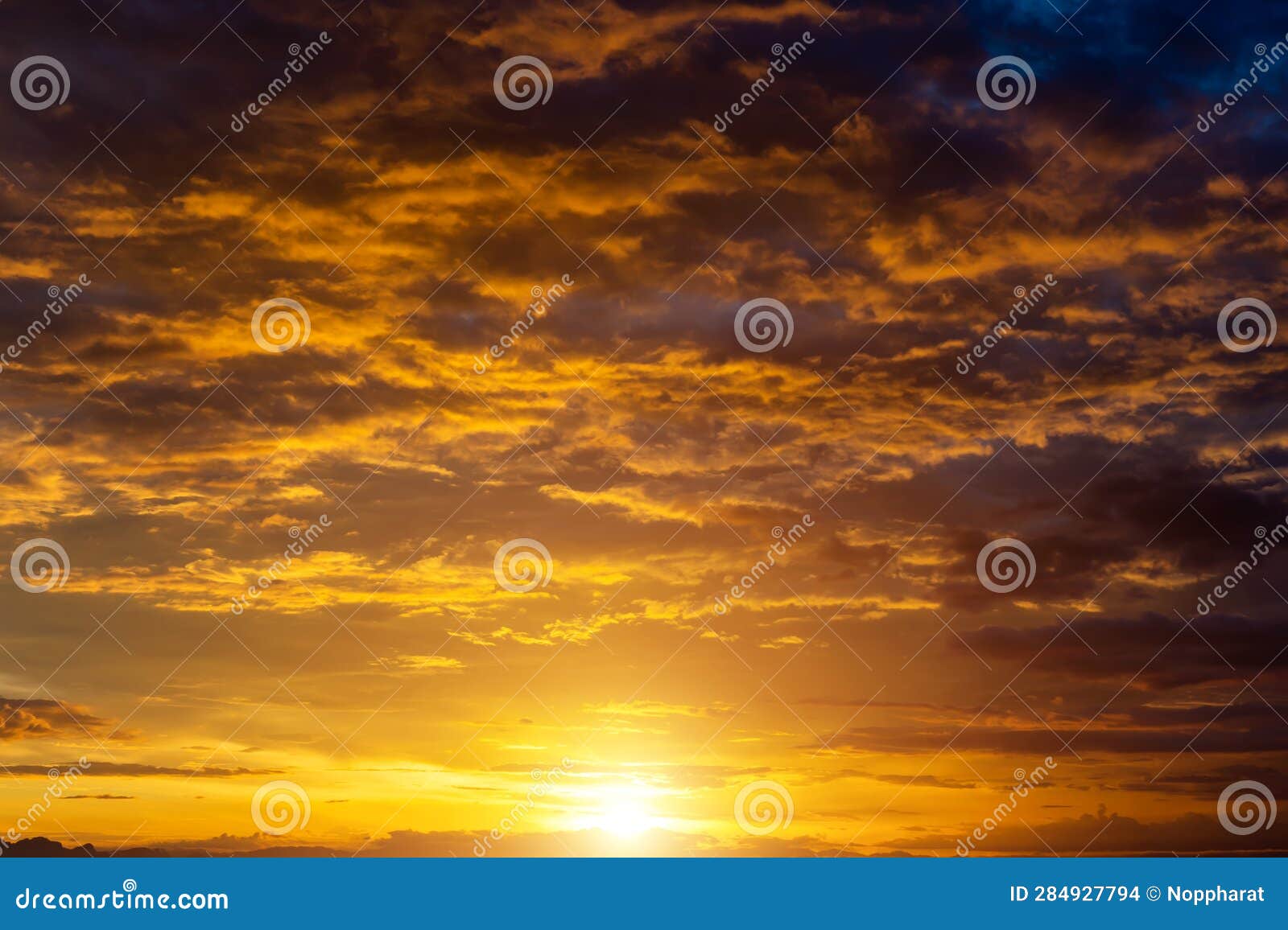 Golden hour of sunset sky stock photo. Image of beautiful - 284927794