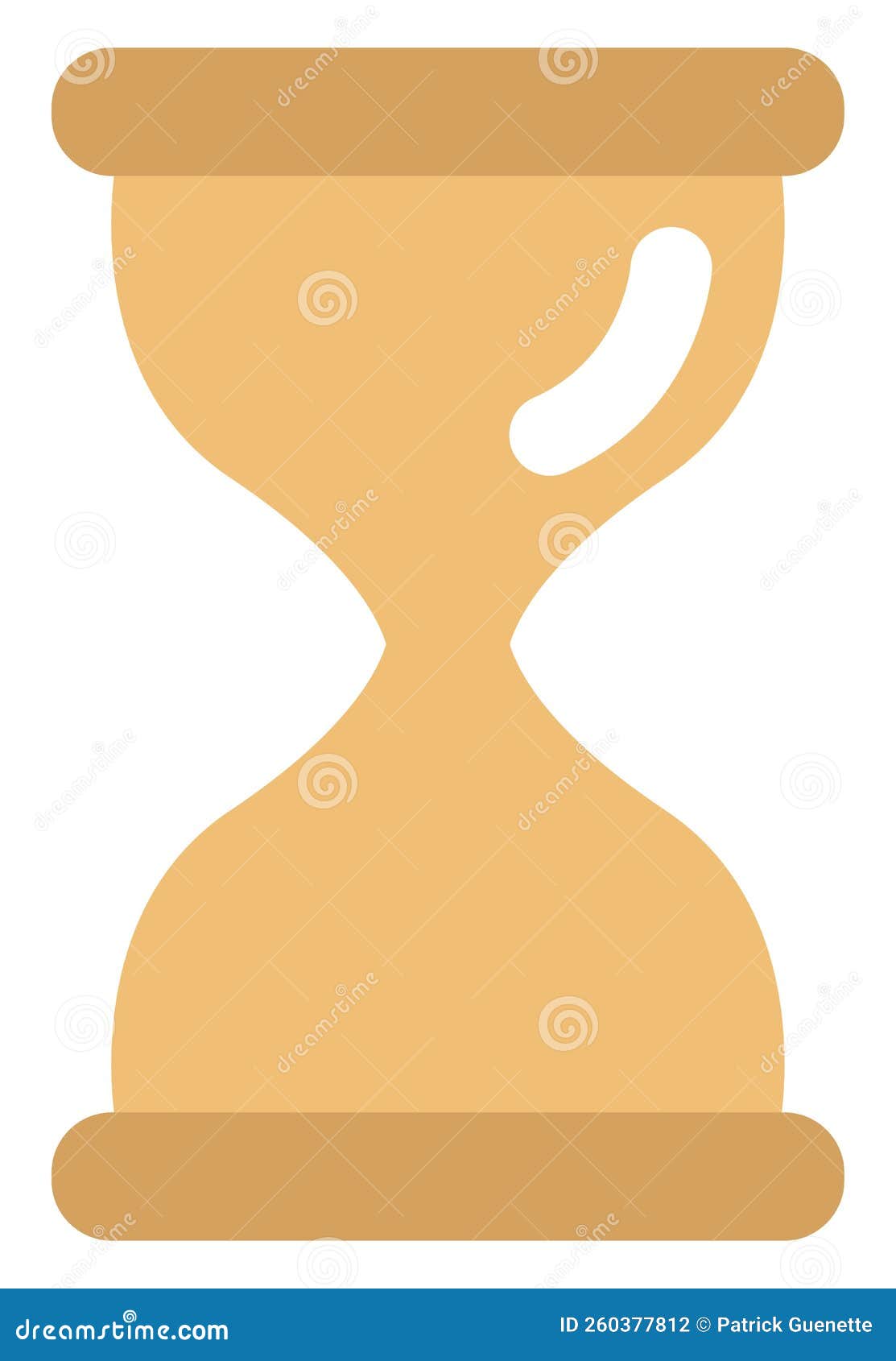 Golden hourglass, icon stock vector. Illustration of measure - 260377812