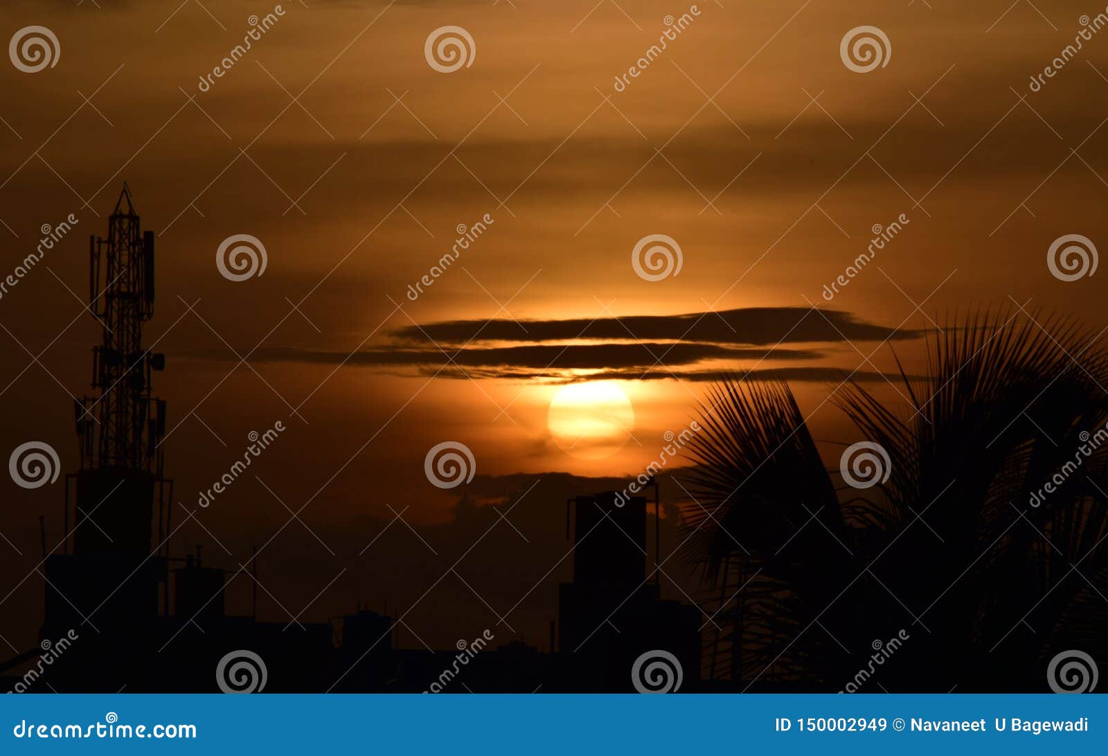 Golden Hours during Sun Set Stock Image - Image of karnataka, hours ...