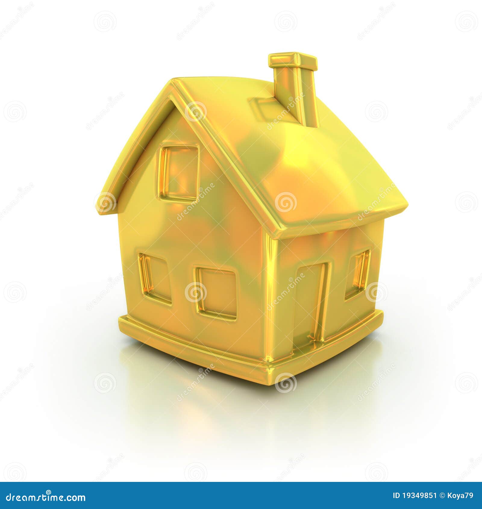Golden house 3d icon stock illustration. Illustration of conceptual ...