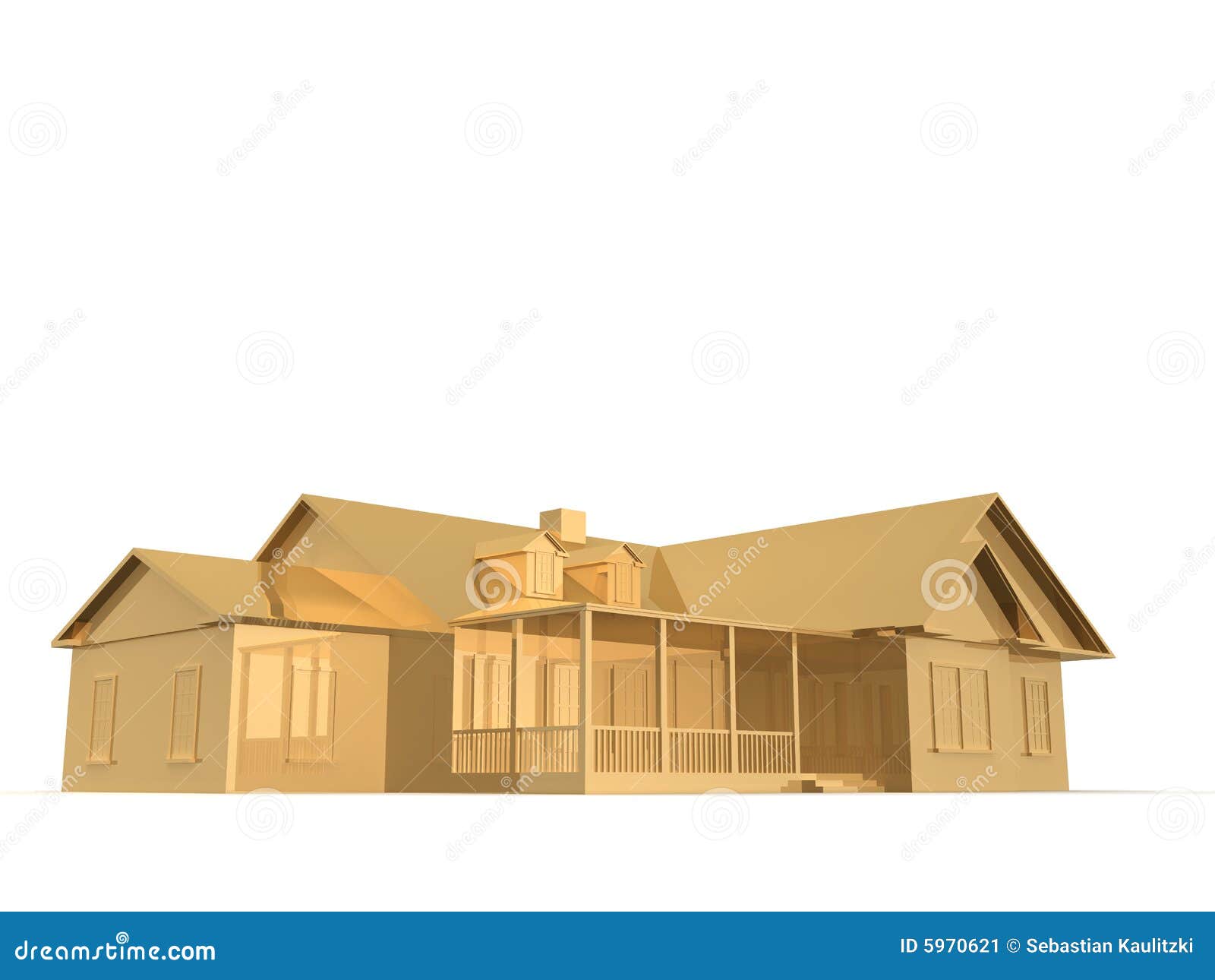 Golden house stock illustration. Illustration of model - 5970621