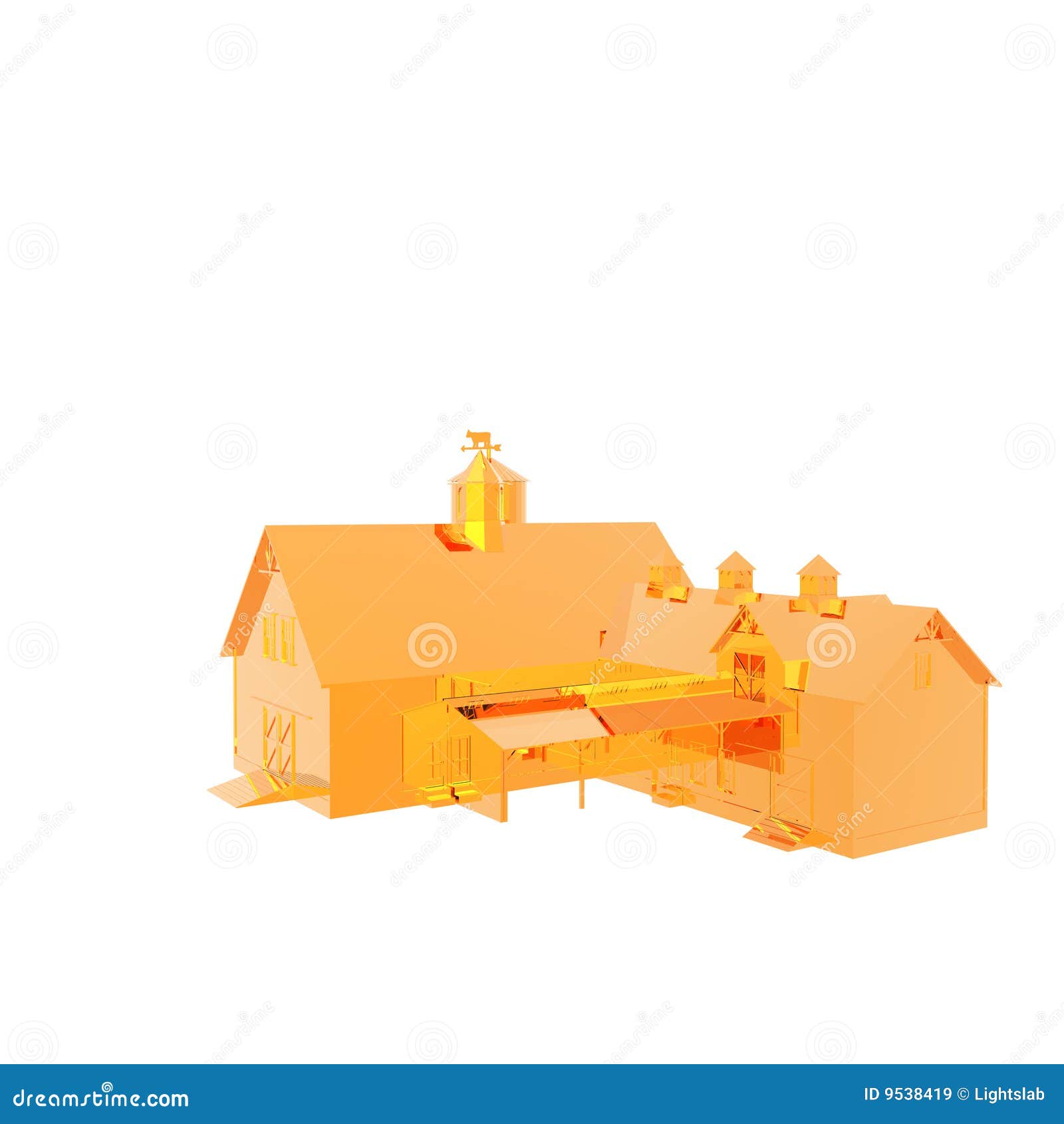 Golden house stock illustration. Illustration of dollar - 9538419