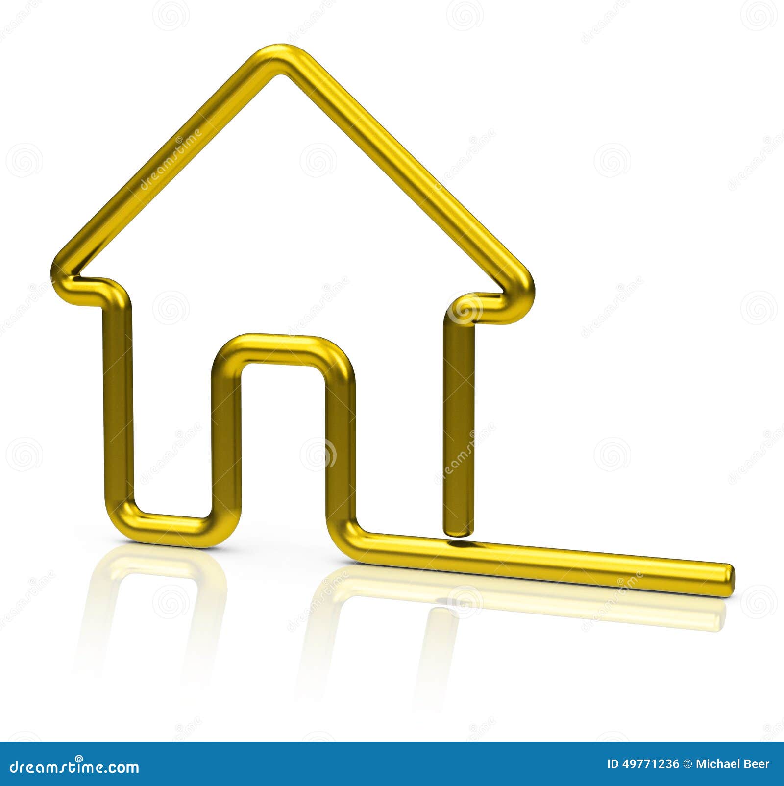 The golden house stock illustration. Illustration of home - 49771236