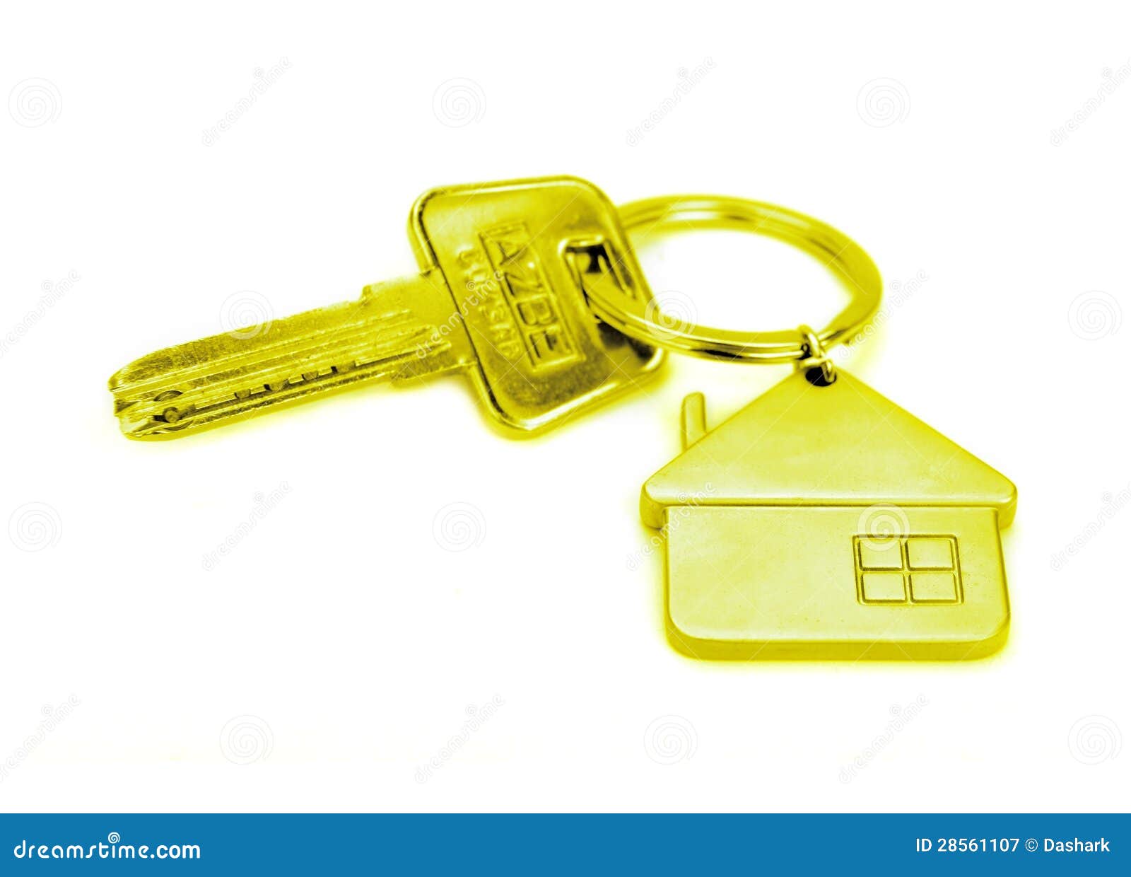 Golden house key isolated stock image. Image of isolated - 28561107