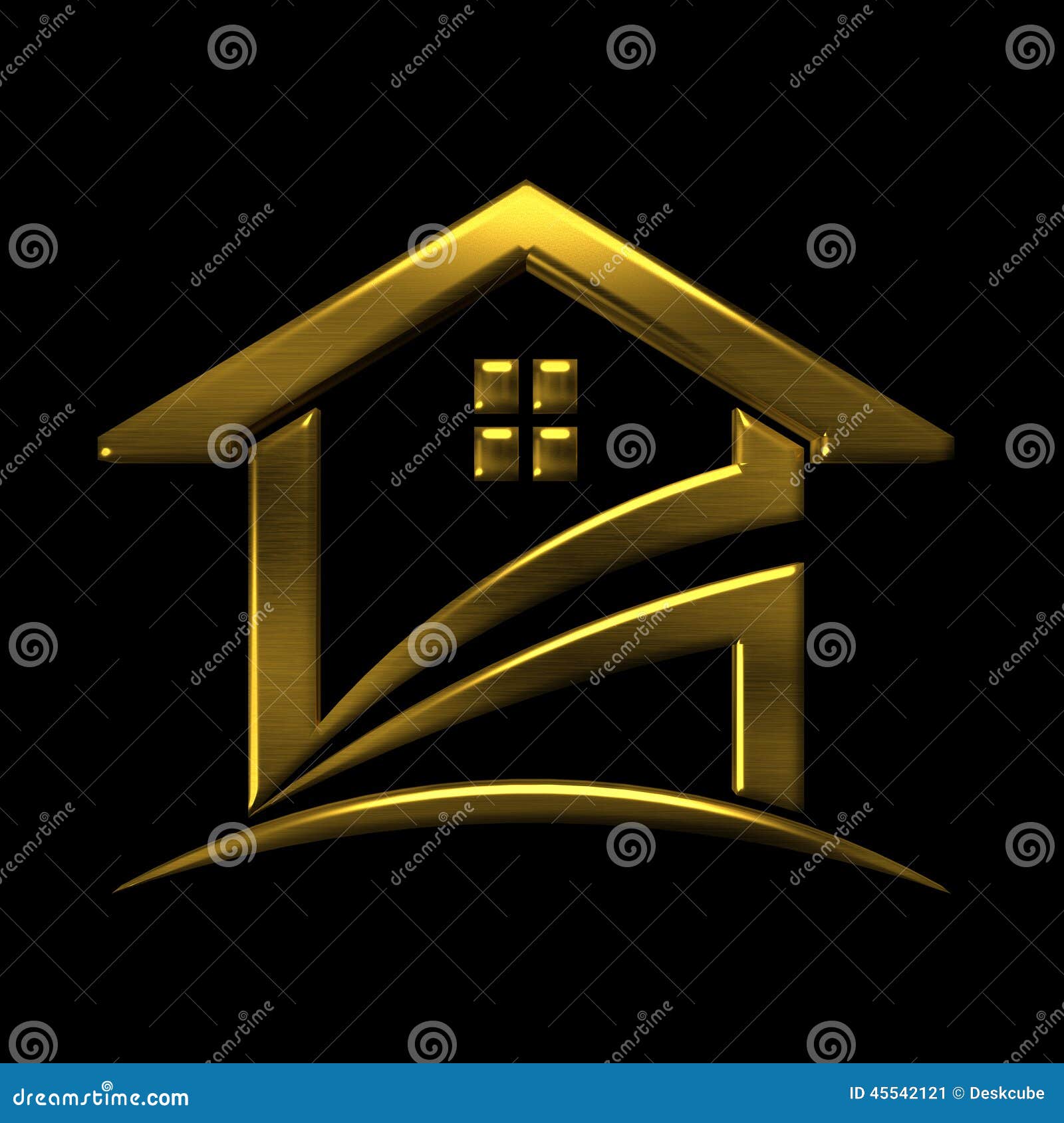 Golden House Logo. VIP Design Element Stock Illustration - Illustration ...