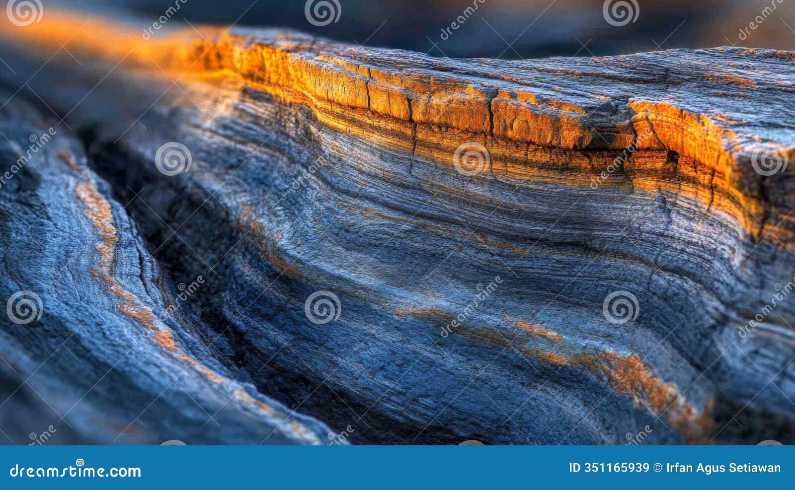 Golden Hues on Blue Rock Formation Texture Stock Illustration ...