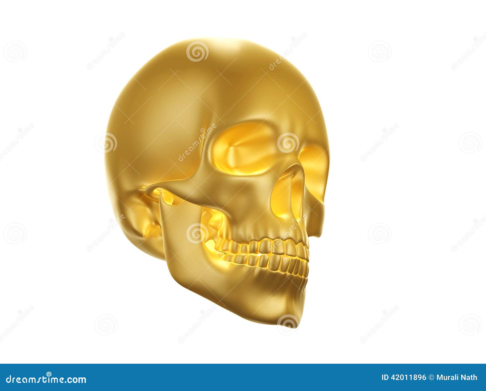Golden Human skul stock illustration. Illustration of face - 42011896