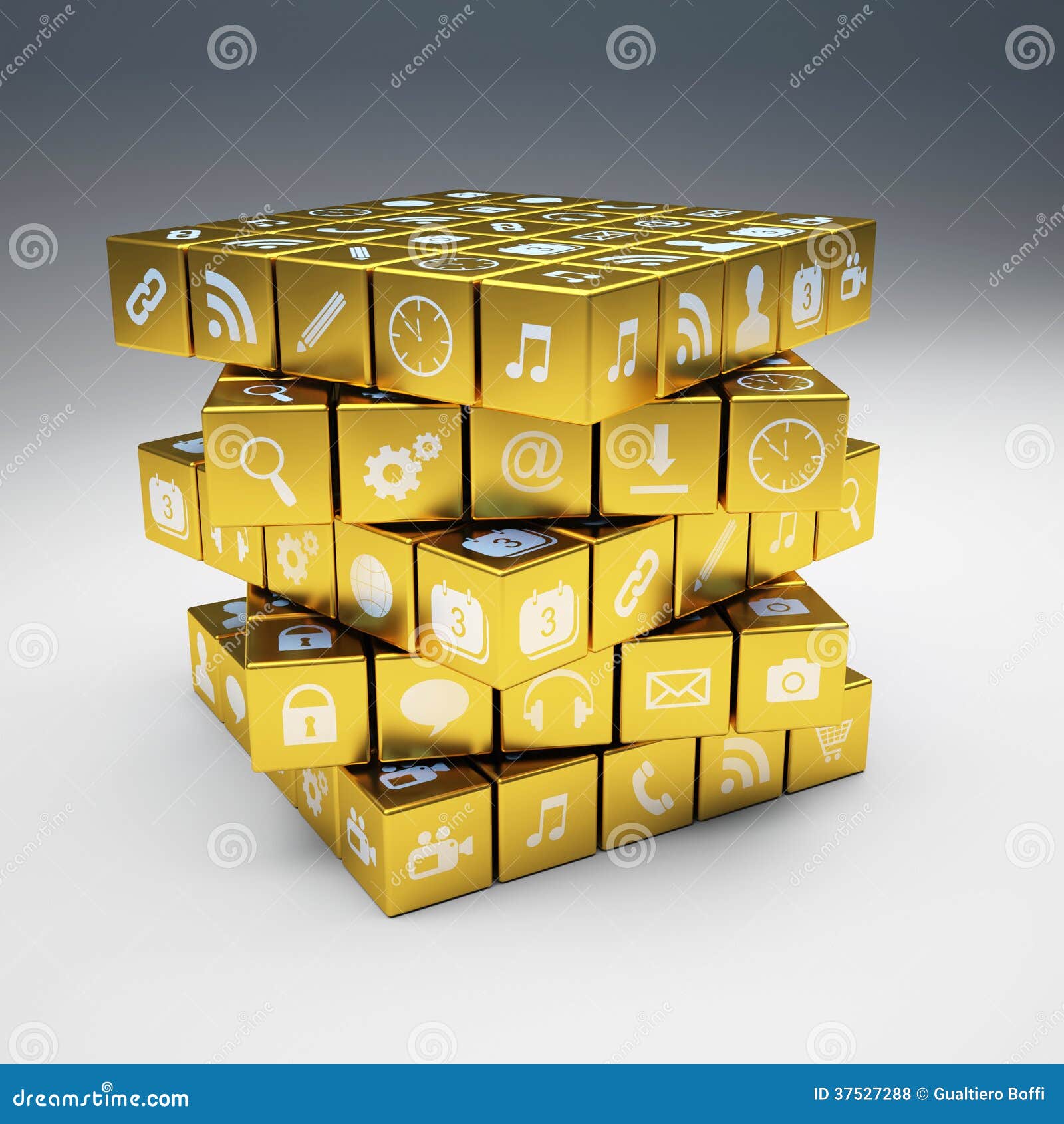 Golden icons stock illustration. Illustration of connection - 37527288