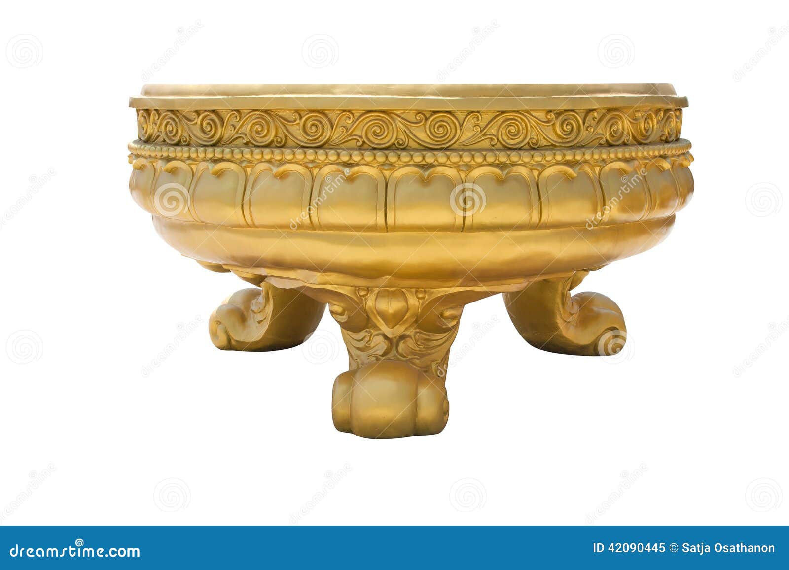 Golden incense pot stock image. Image of buddhism, luxury - 42090445