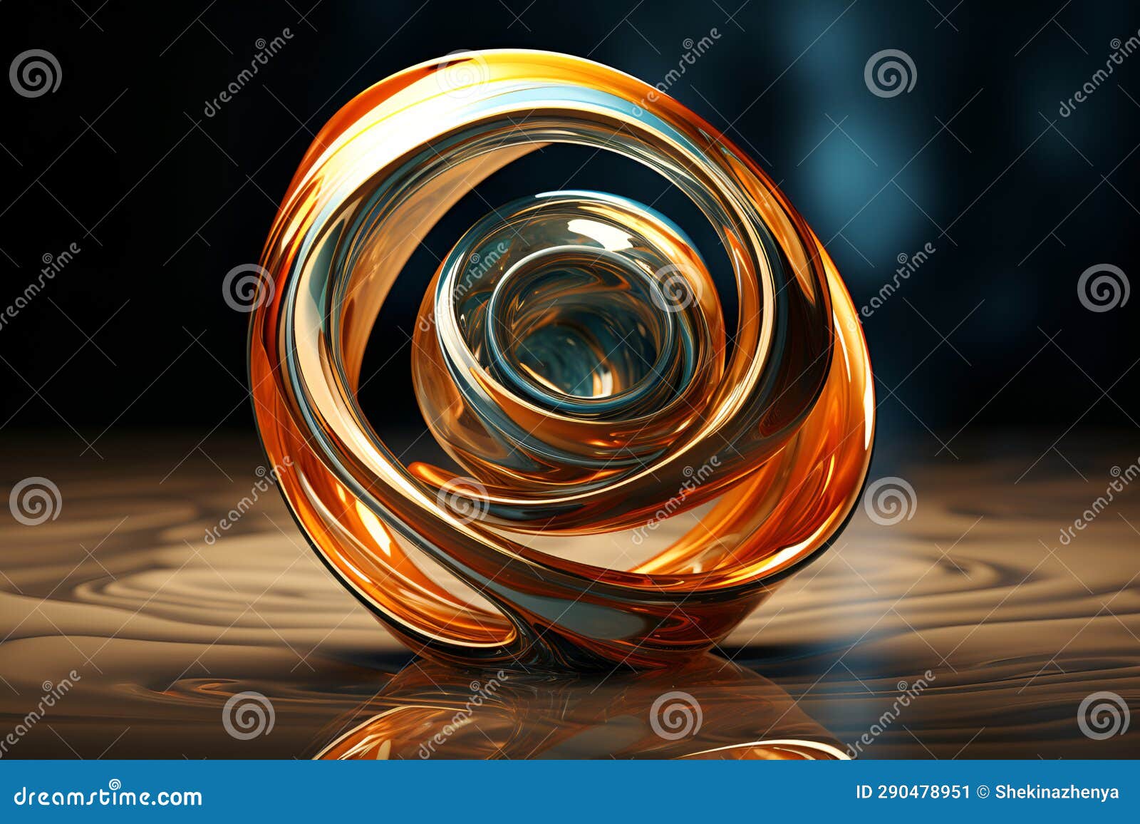Golden Infinity Symbol or Sign on the Table Stock Illustration ...