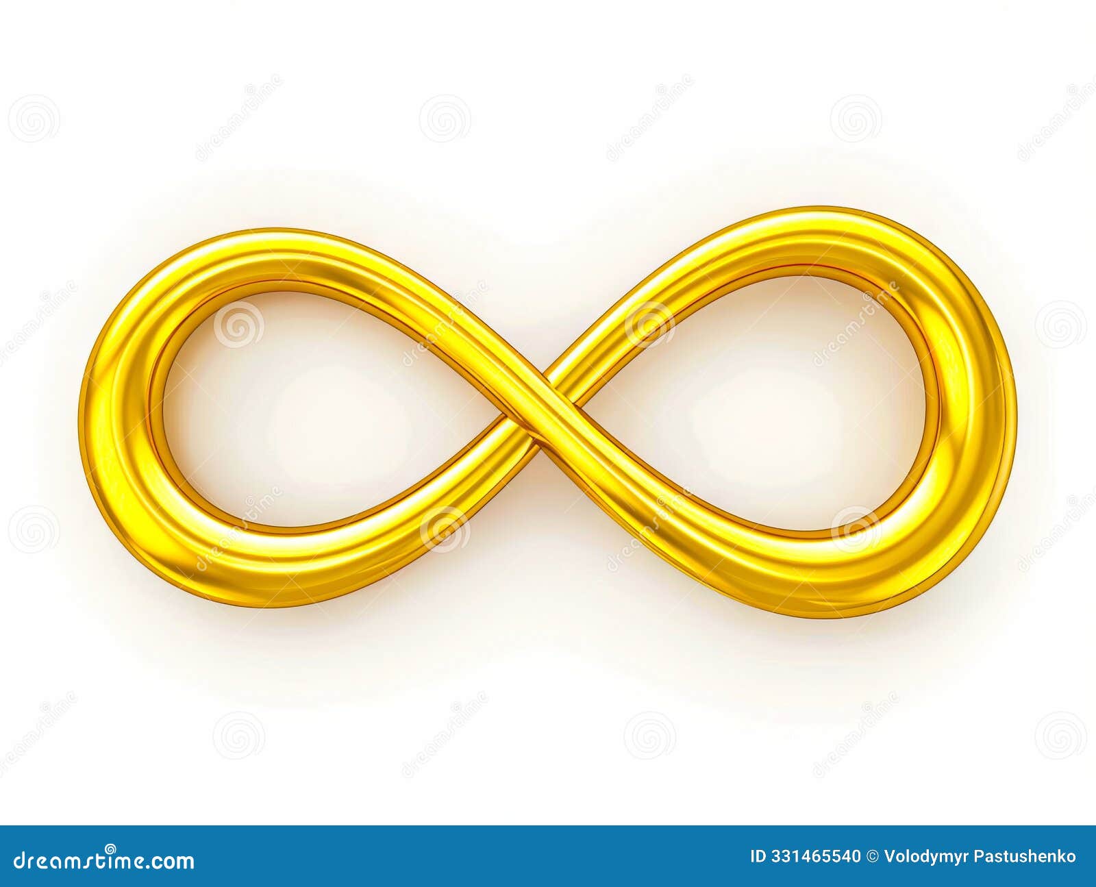 A Golden Infinity Symbol on a White Background Stock Illustration ...
