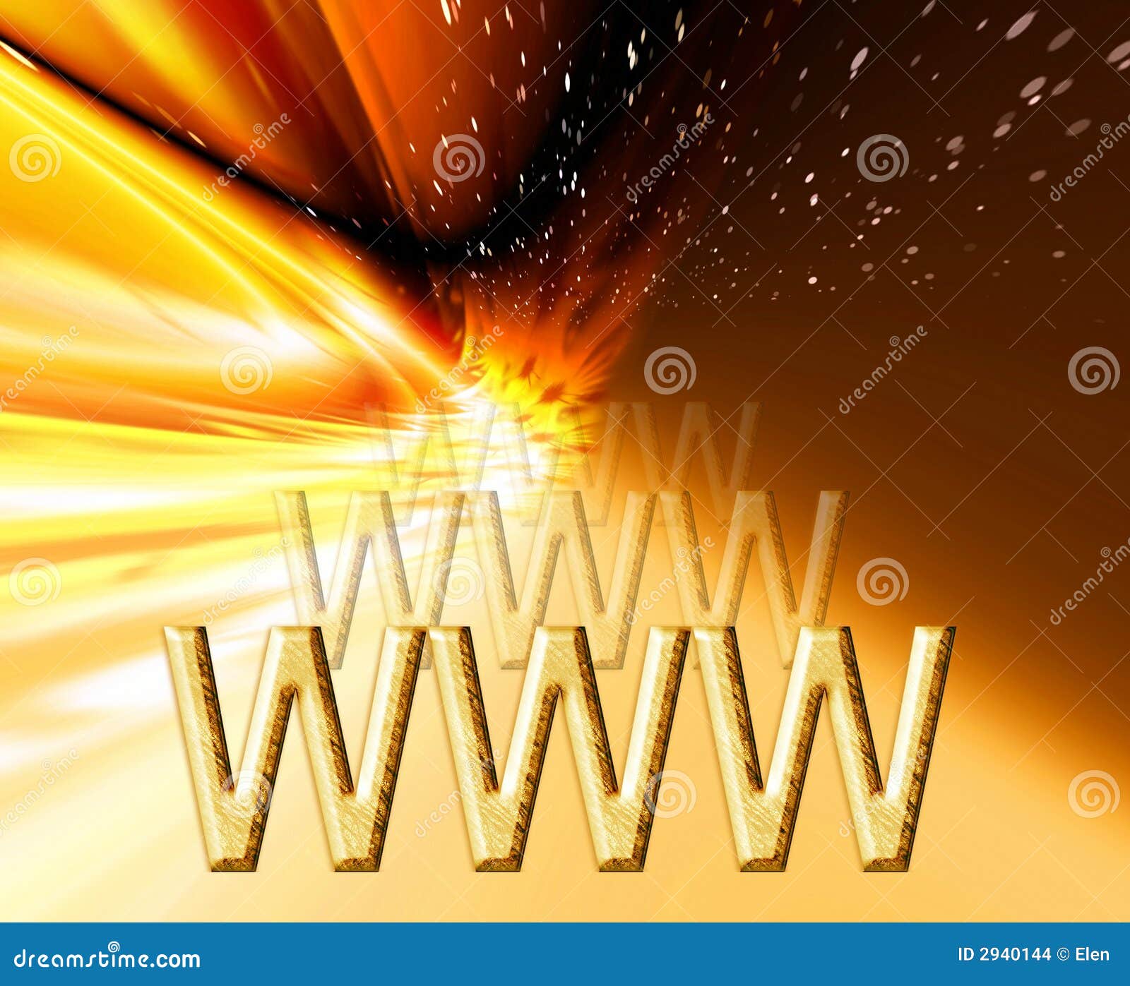 Golden internet stock illustration. Illustration of golden - 2940144