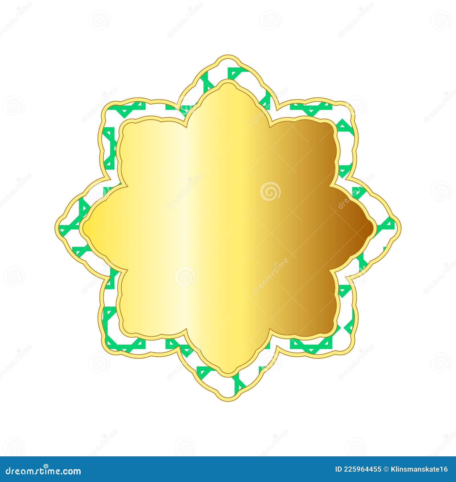 Golden Islamic Border Design Vector Stock Vector - Illustration of ...