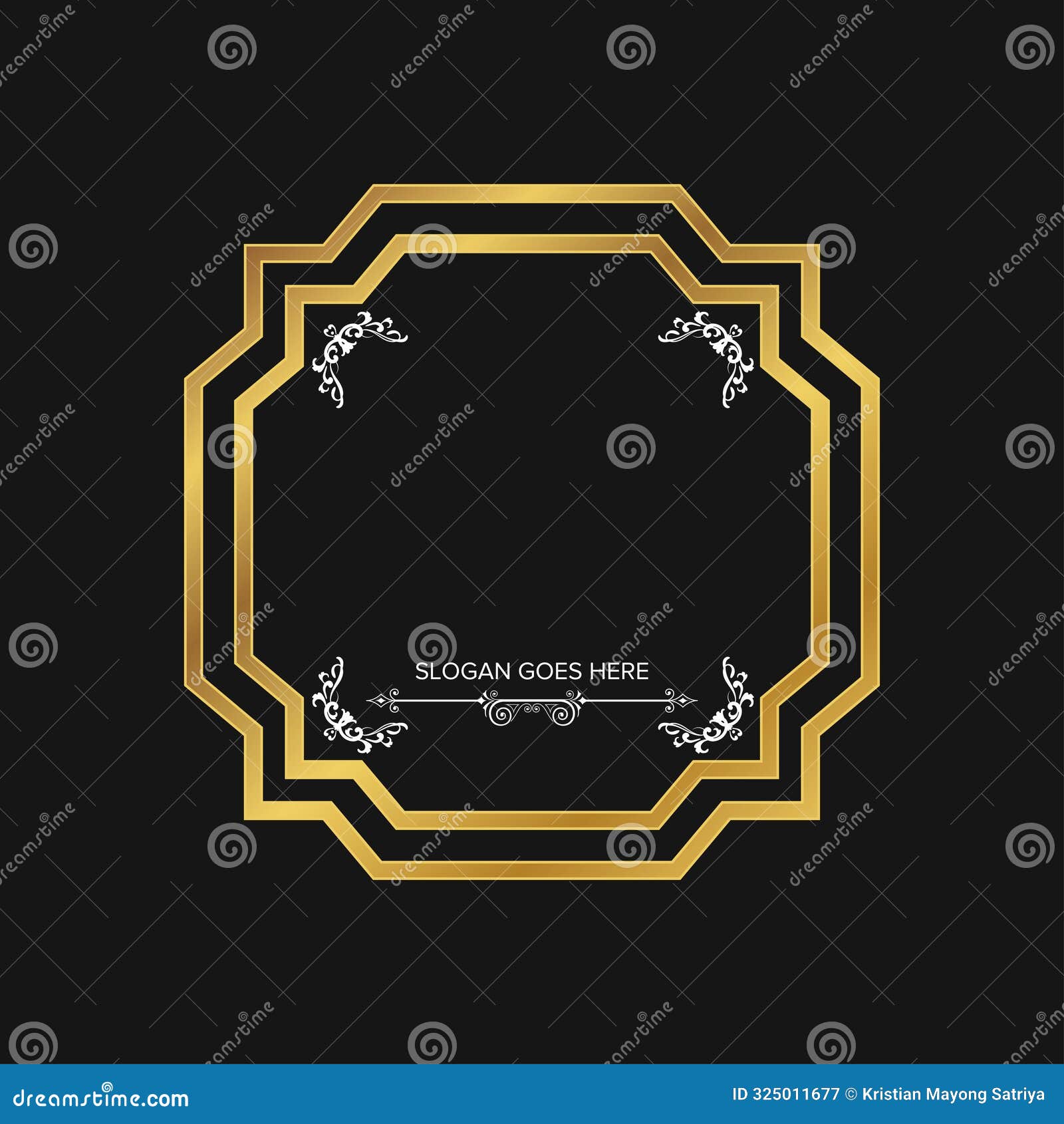 Golden Islamic Frames. Luxury Gold Islamic Label Stock Illustration ...