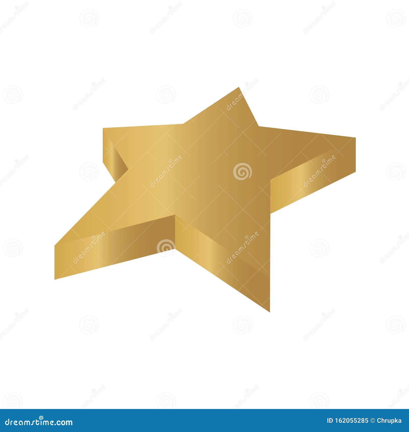 Golden isometric star icon stock vector. Illustration of greetings ...