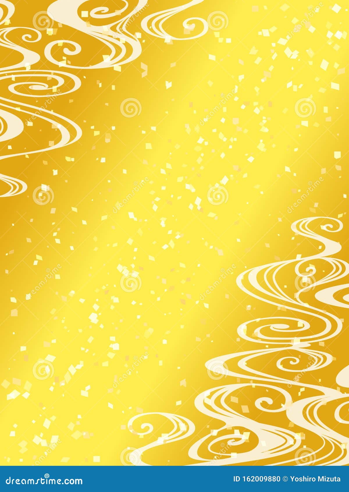 Golden Japanese Pattern Background Image Stock Vector - Illustration of ...