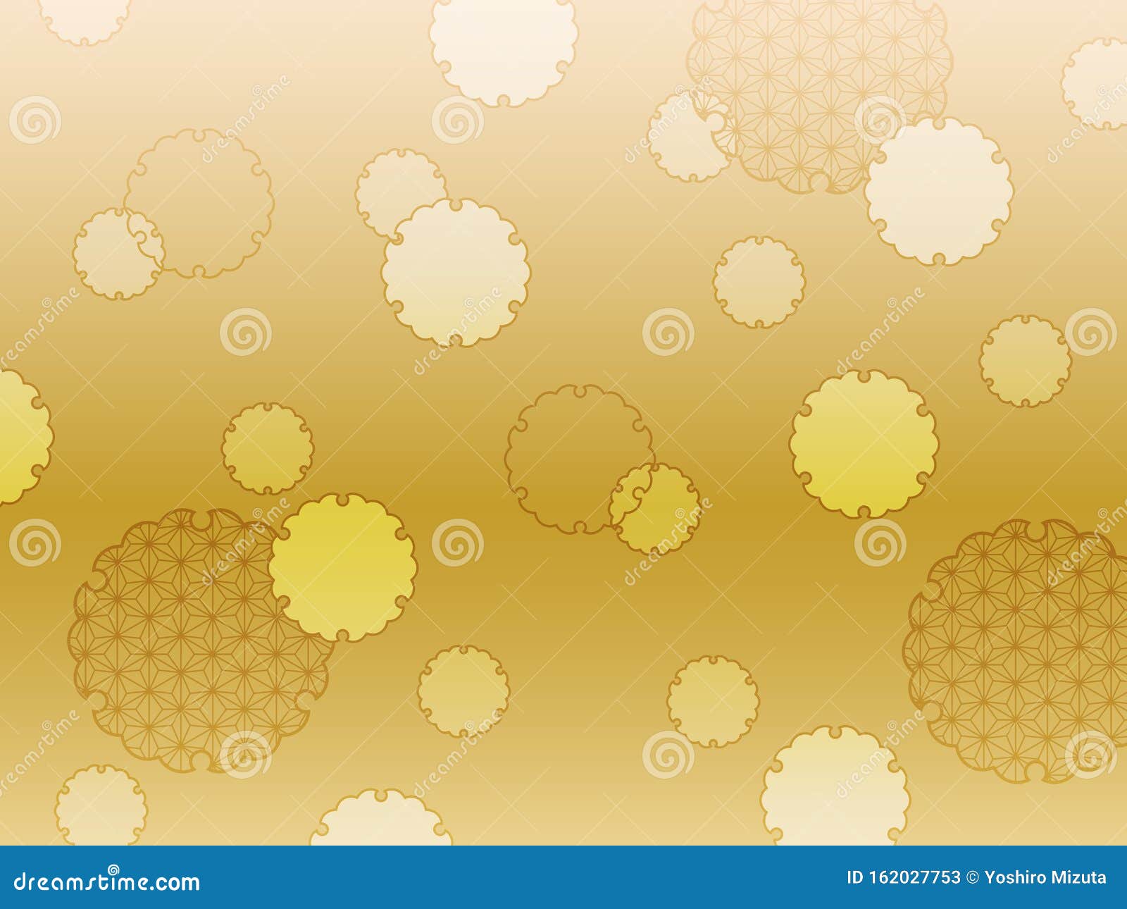 Golden Japanese Pattern Background Image Stock Vector - Illustration of ...