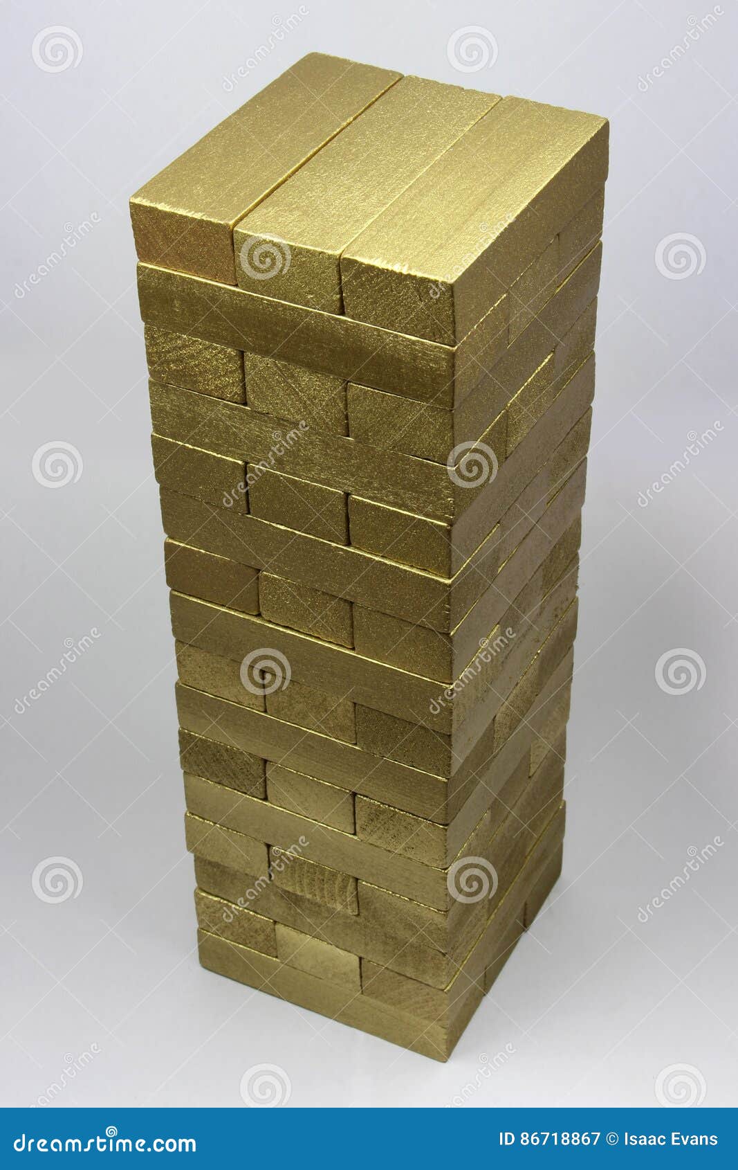 Golden Jenga stock image. Image of golden, game, shiny - 86718867