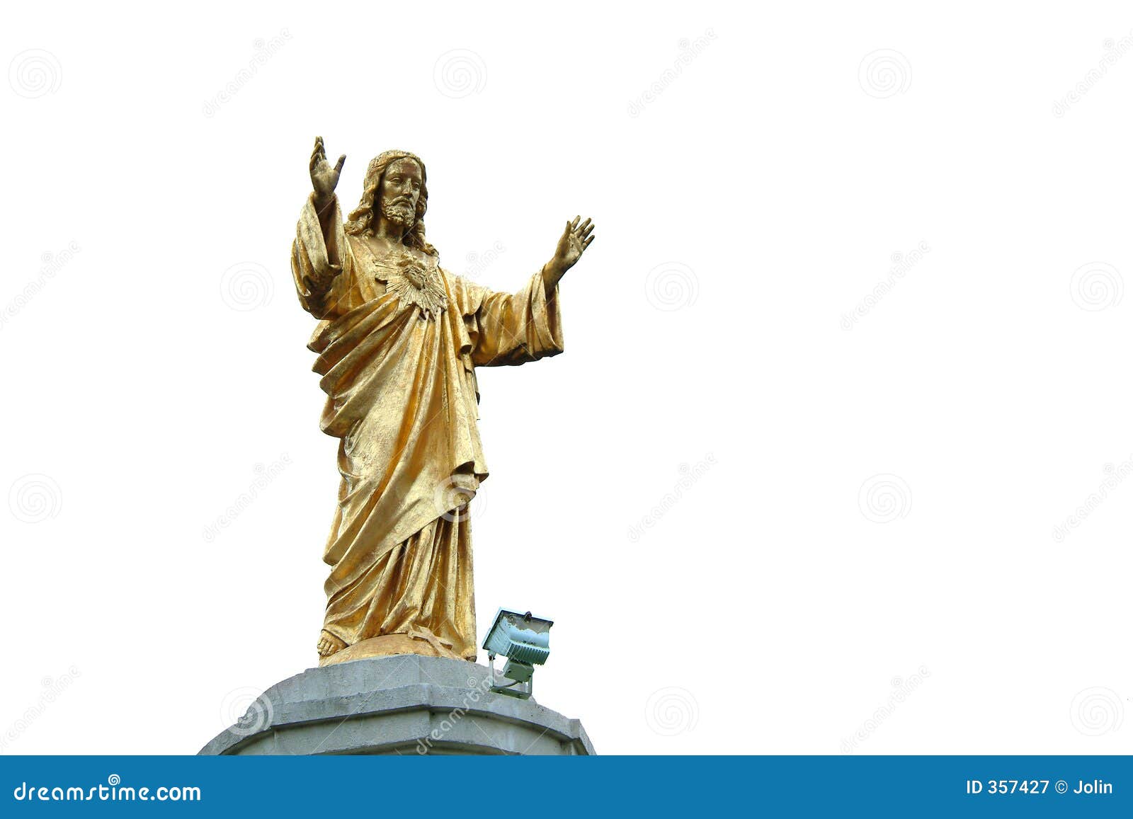 Golden Jesus stock image. Image of birth, outdoor, figures - 357427