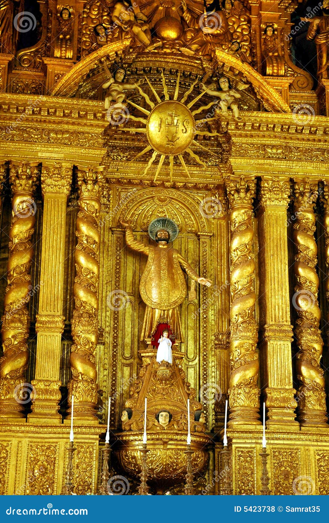 Golden Jesus. stock photo. Image of religion, church, christianity ...
