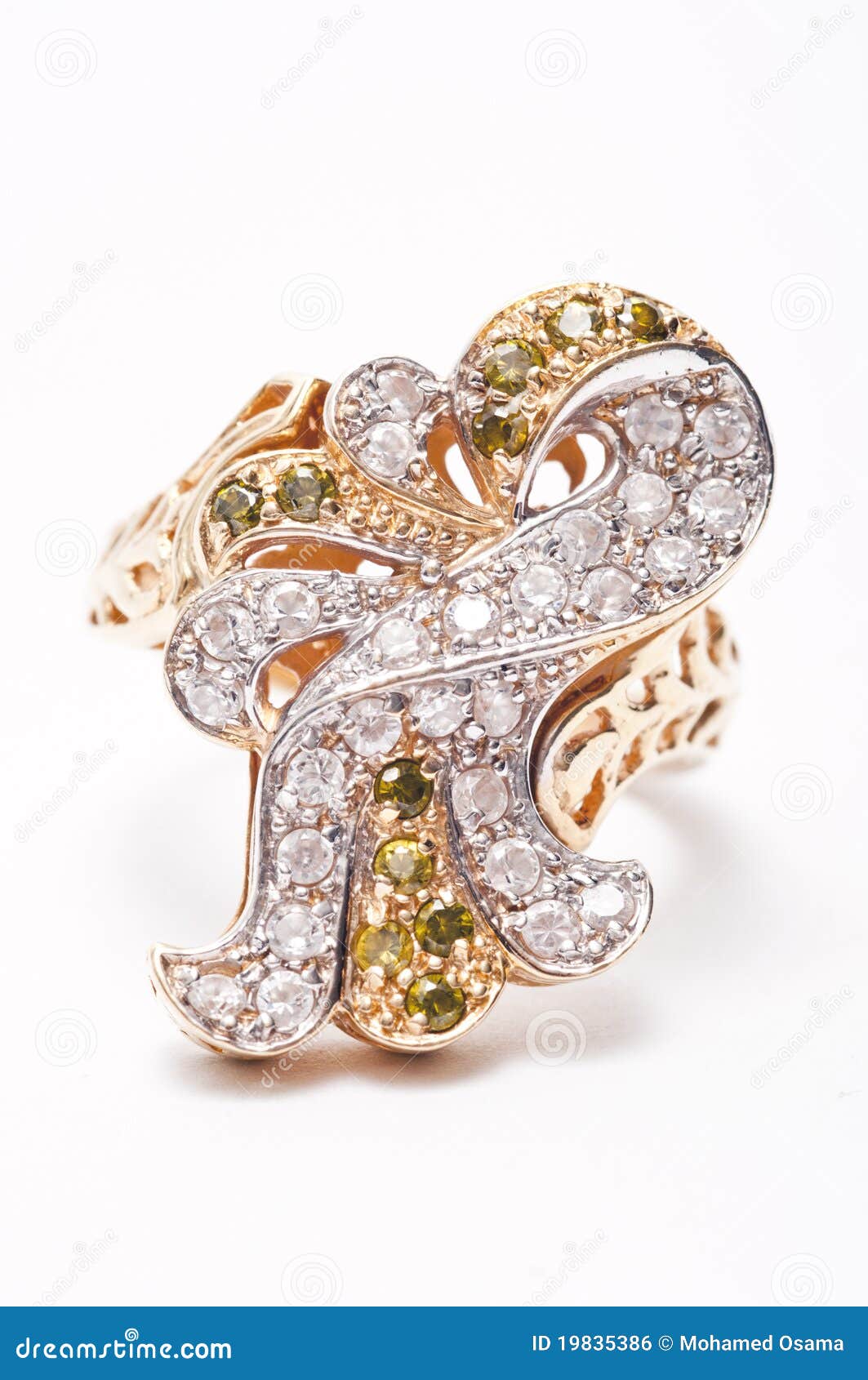 Golden Jewel Ring stock photo. Image of accessory, golden - 19835386