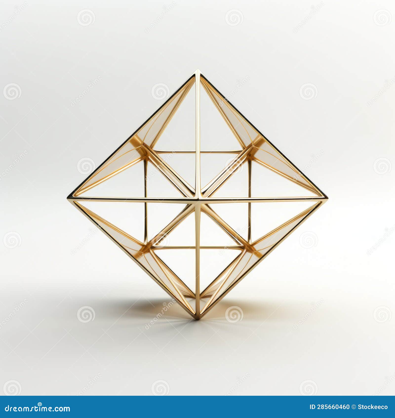 Golden Jewelry 3d Geometry Cube: Distinct Framing and Floating ...