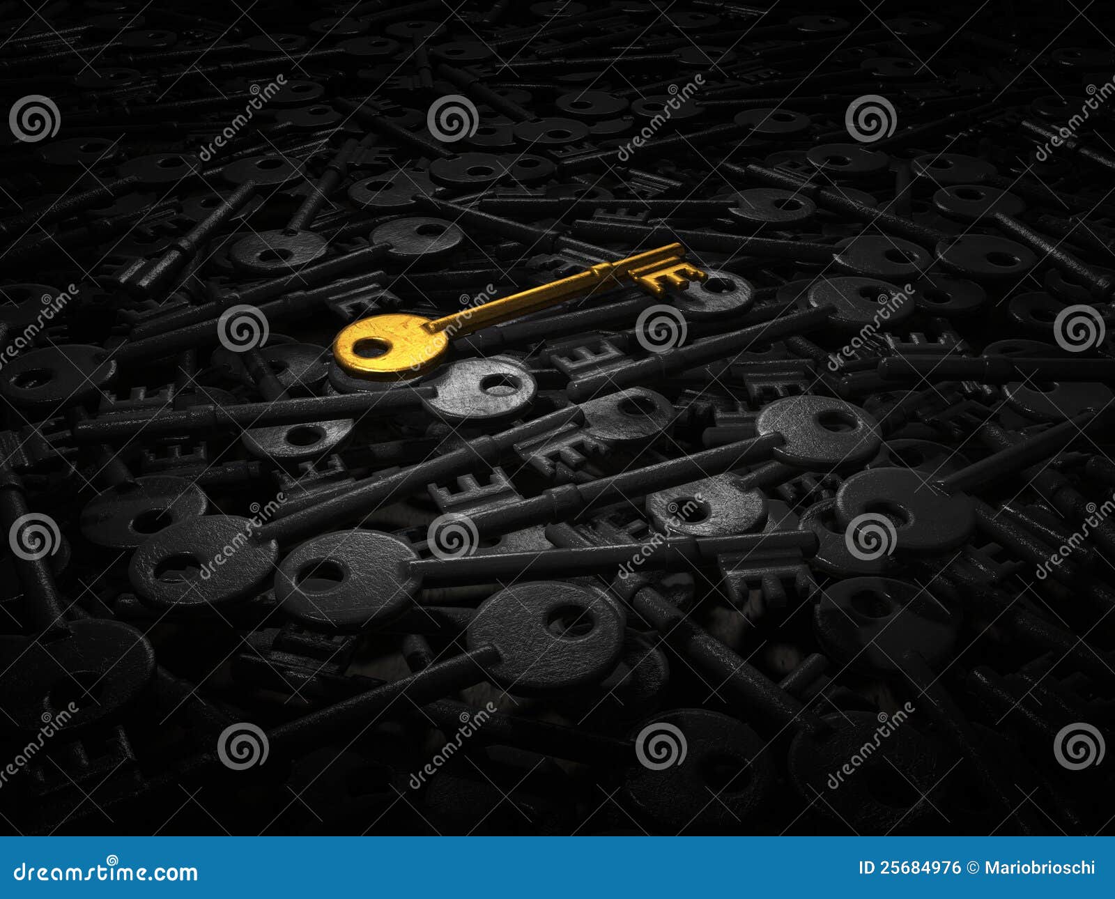 Golden key stock illustration. Illustration of answer - 25684976